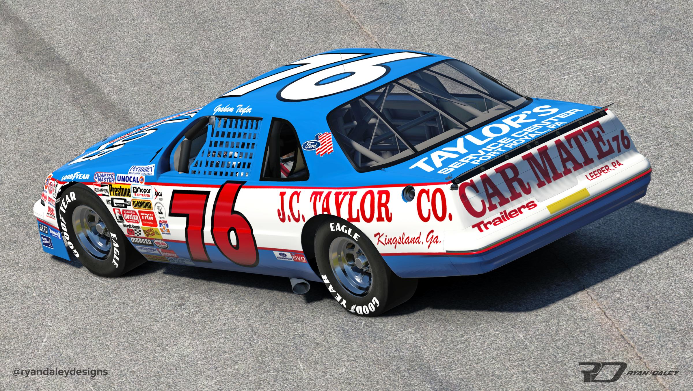 1989 #76 Graham Taylor Car Mate ARCA With Numbers by Ryan Daley ...