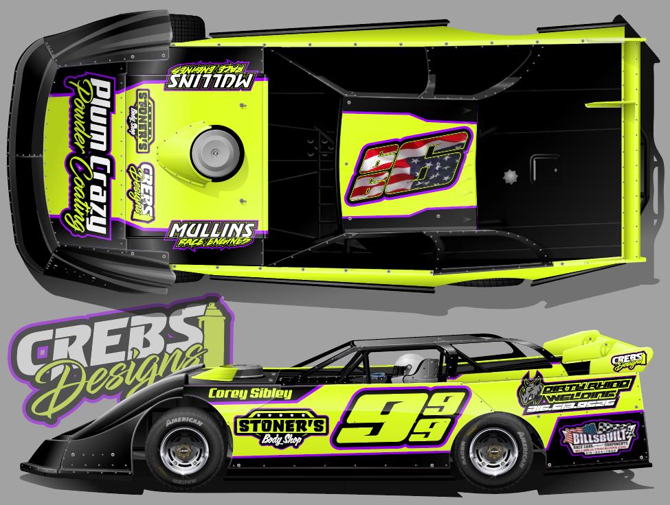 Corey Sibley Late Model by Bo Crebs - Trading Paints