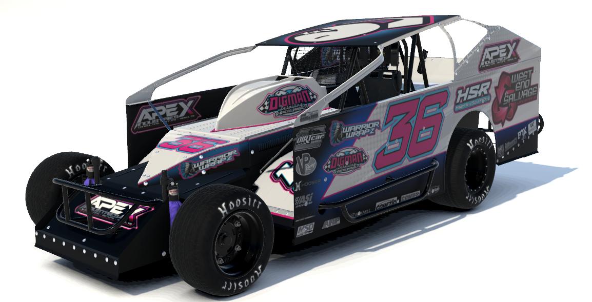 Levi Stagman #36 - Dirt Modifieds - West End Salvage / APEX Industries ...