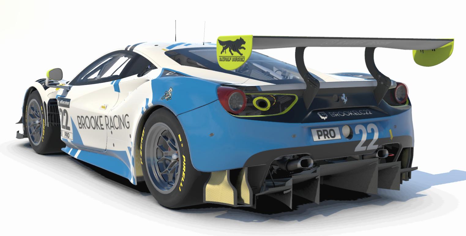 Ferrari GT3 Evo Brooke Racing by Lucas da Costa - Trading Paints