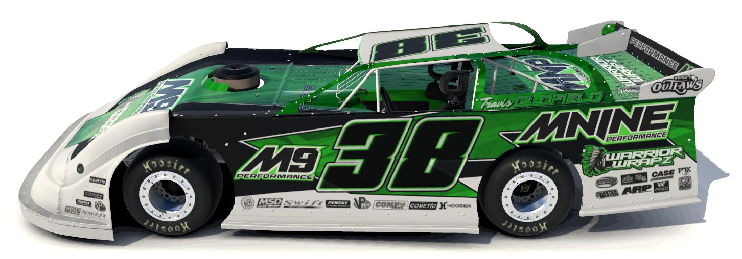 Travis Oldfield #38 - Dirt Late Models - M9 Performance / MNINE ...