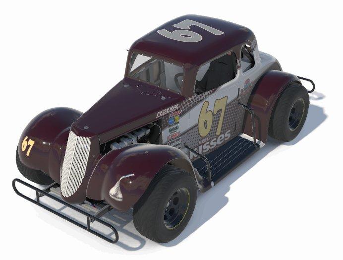 #67 Hersheys Kisses Legends Ford 34 Coupe by Steve Staser - Trading Paints