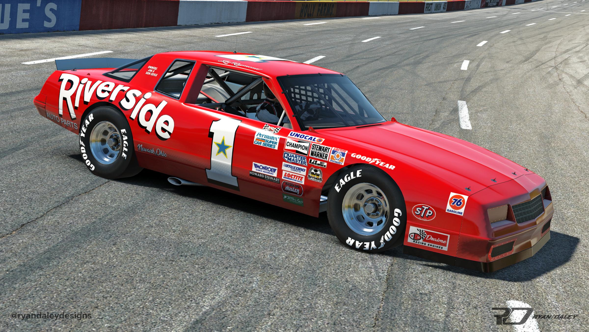 1986 #1 Lee Raymond Riverside Auto Parts ARCA With Numbers by Ryan ...