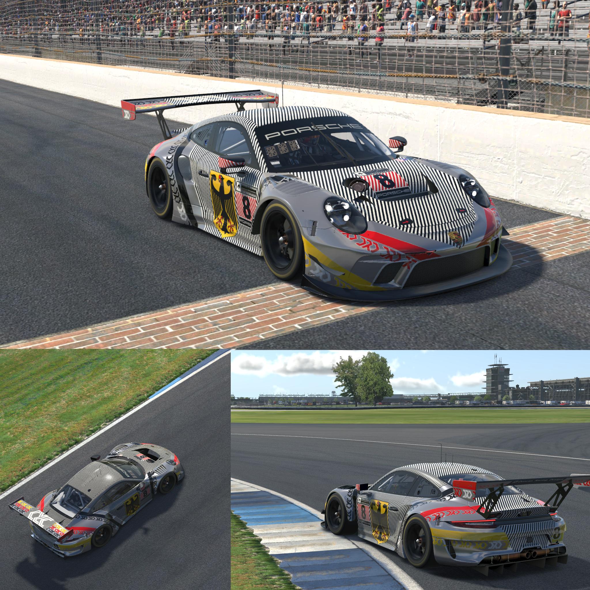 DRD Porsche 911 GT3 R - German Tribute by Perry Duncan - Trading Paints