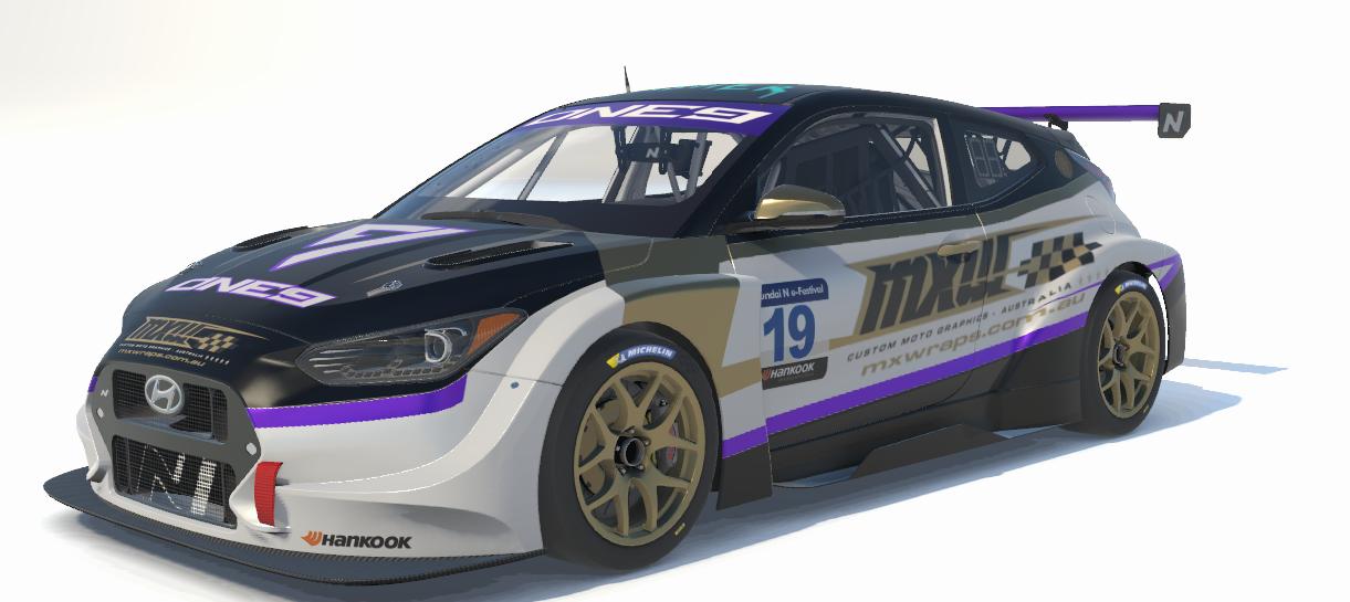 ONE9 MX Wraps Racing - Veloster by Christopher Bleakley - Trading Paints