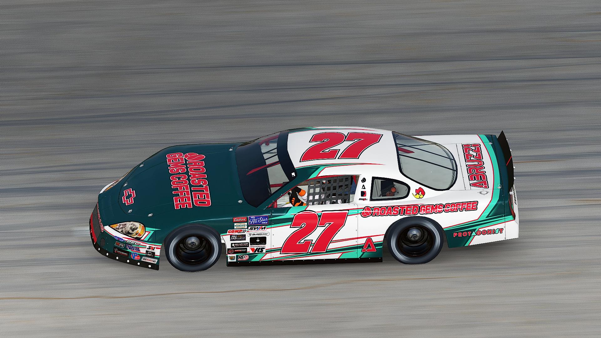 Gabe Ellison #27 Roasted Gems Coffee Late Model for AREA Cup Series by ...