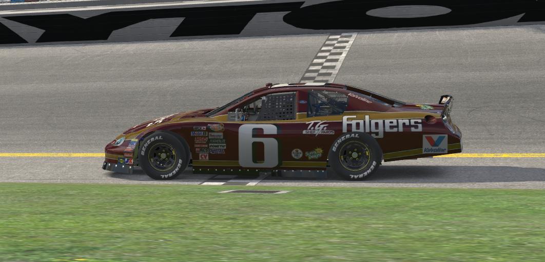 Mark Martin #6 Folgers 1990-1991 by Rayn Braun - Trading Paints