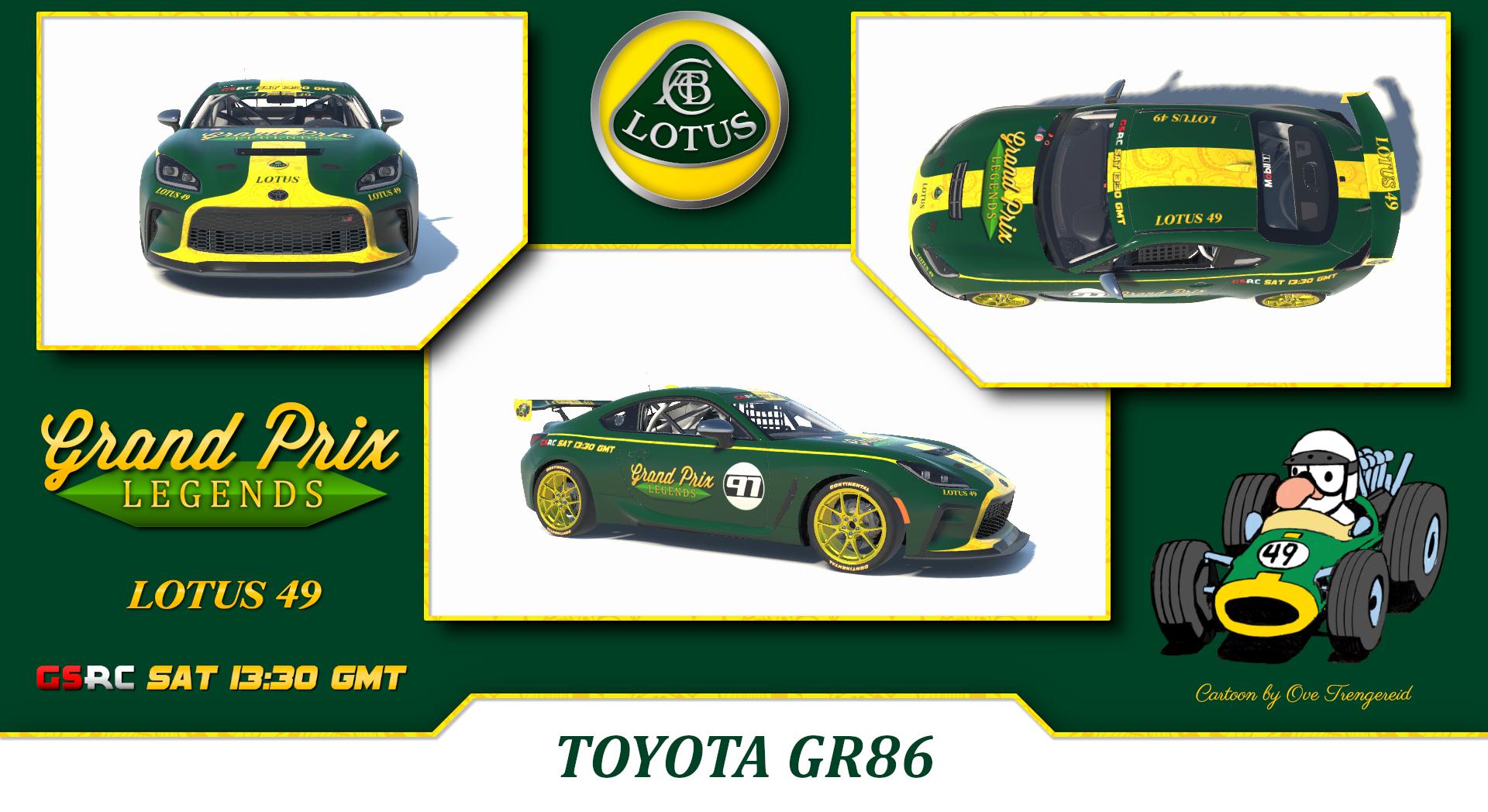 Grand Prix Legends | Toyota GR86 by Yoeri Gijsen - Trading Paints