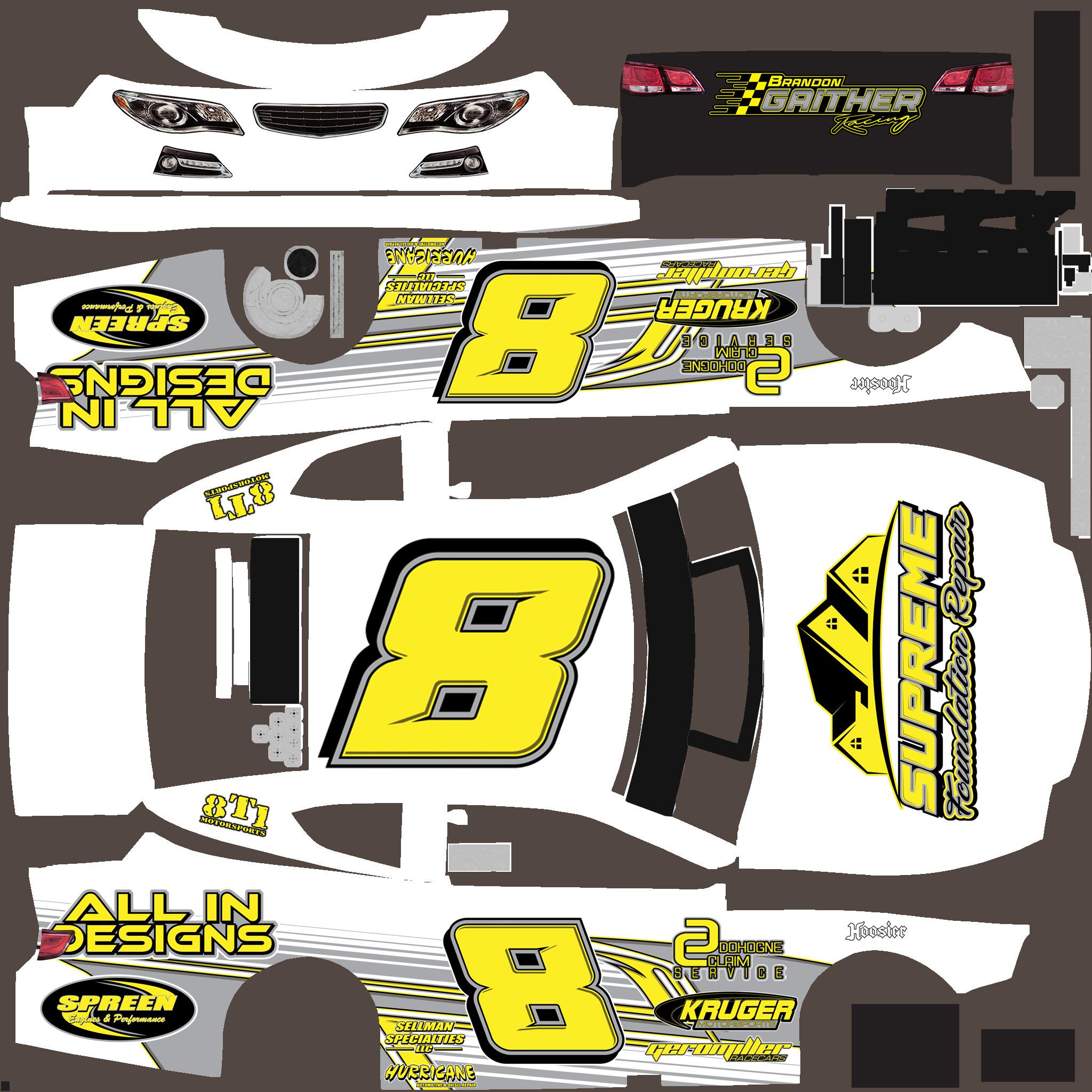 Brandon Gaither super late model 2023 by Brandon Gaither2 - Trading Paints