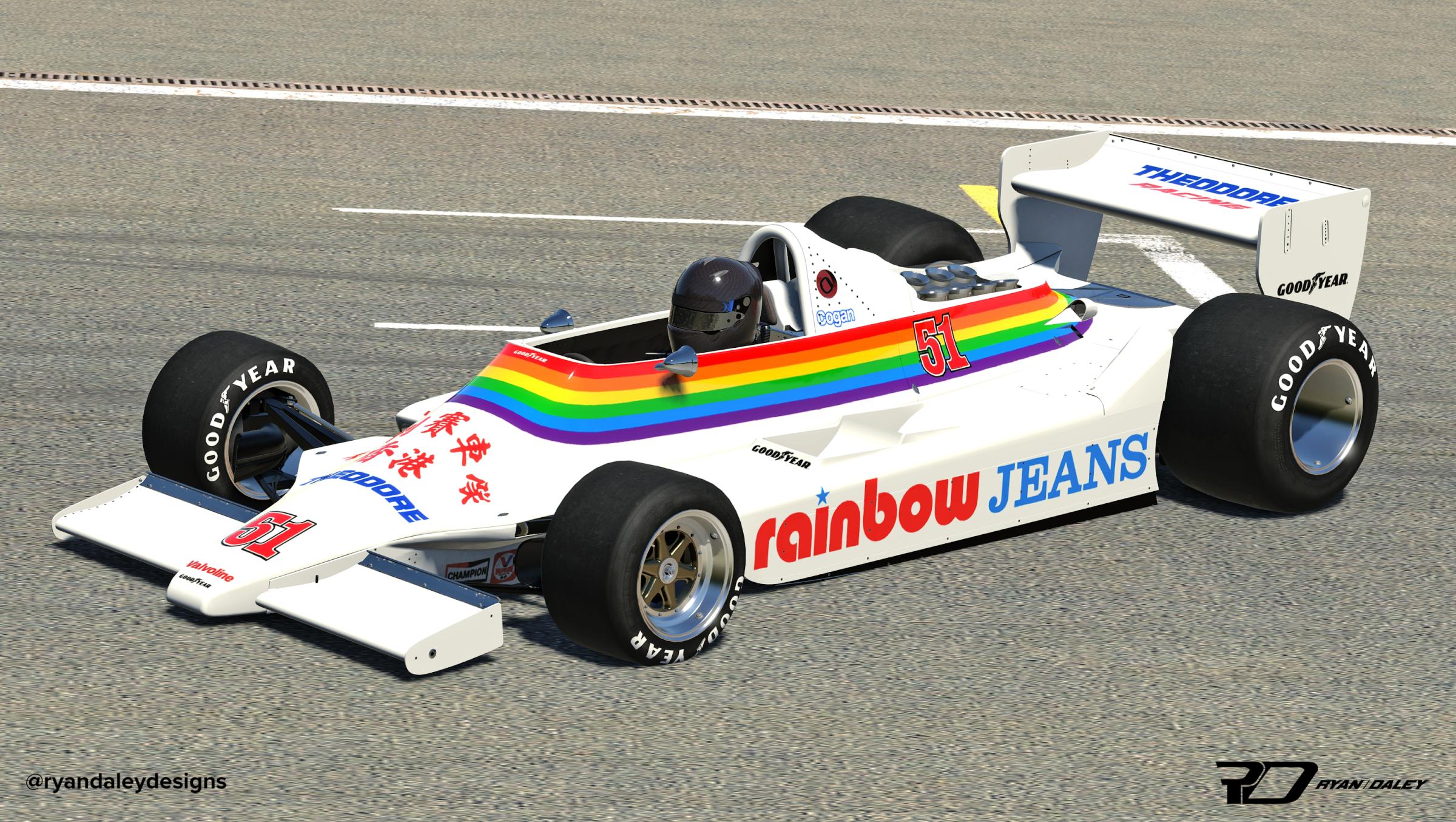1980 #51 Kevin Cogan Rainbow Jeans RAM/Williams FW07 - Lotus 79 With ...