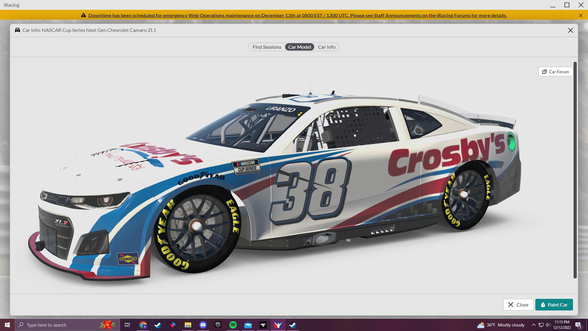 Matt Moreau Crosbys Chevy Next Gen by Bryan Liranzo2 - Trading Paints