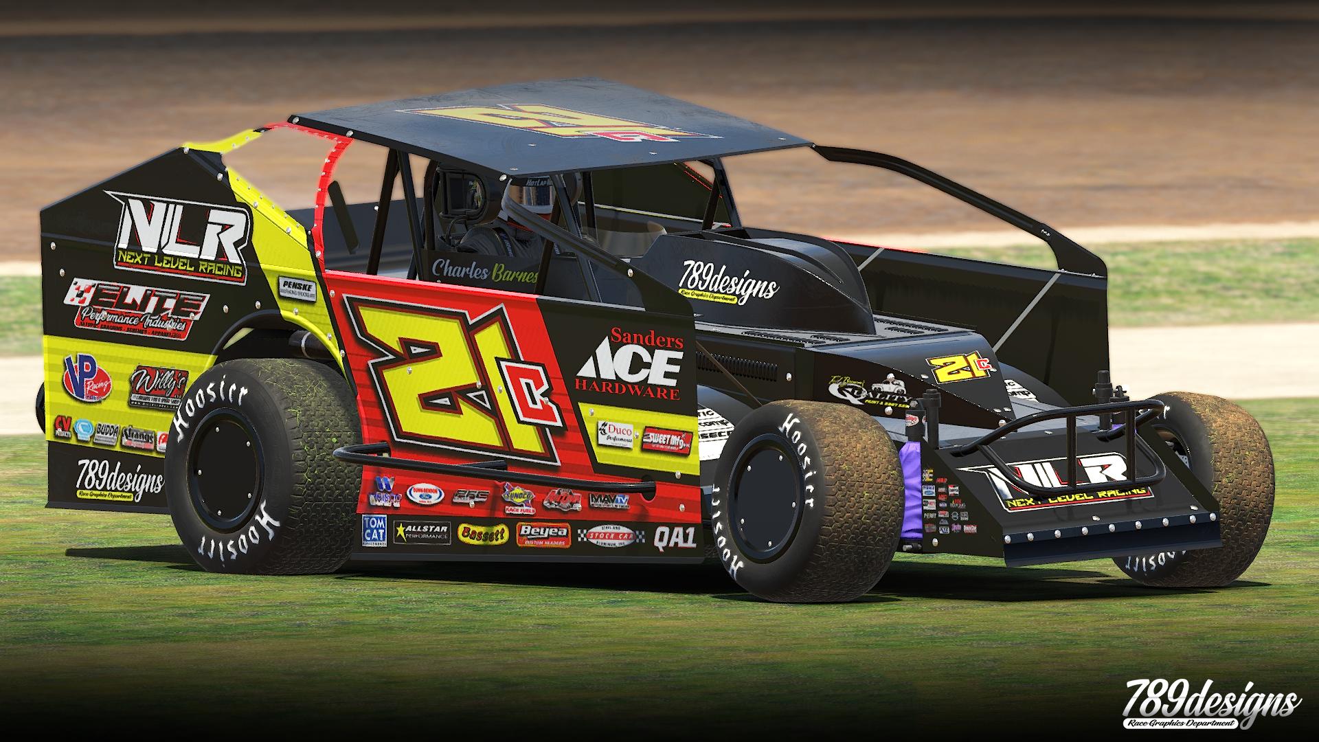 Charles Barnes Big Block Modified BRY by Garrett Marshall - Trading Paints