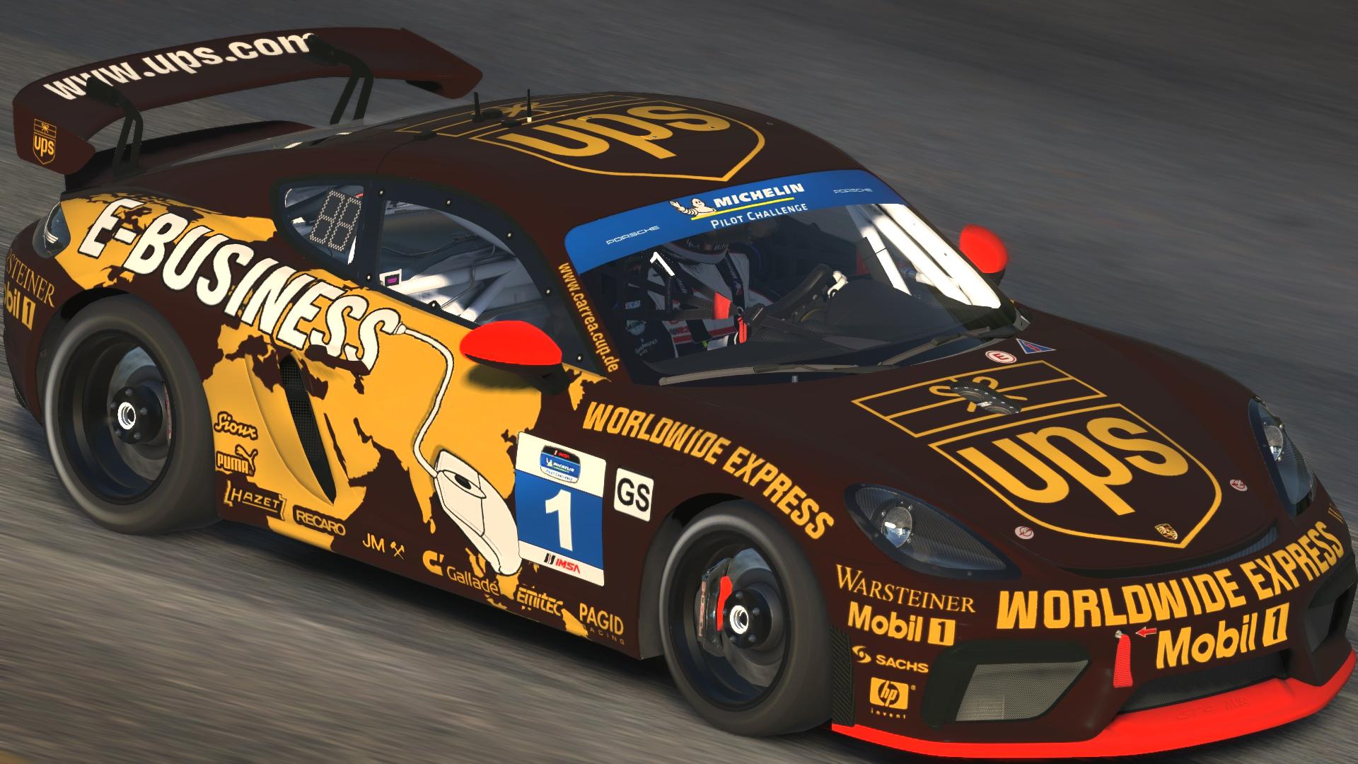 UPS Worldwide Express Porsche 718 by Ethan Leimann - Trading Paints