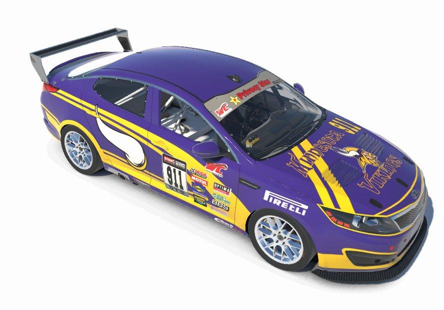 #911 Minnesota Vikings Kia Optima by Steve Staser - Trading Paints