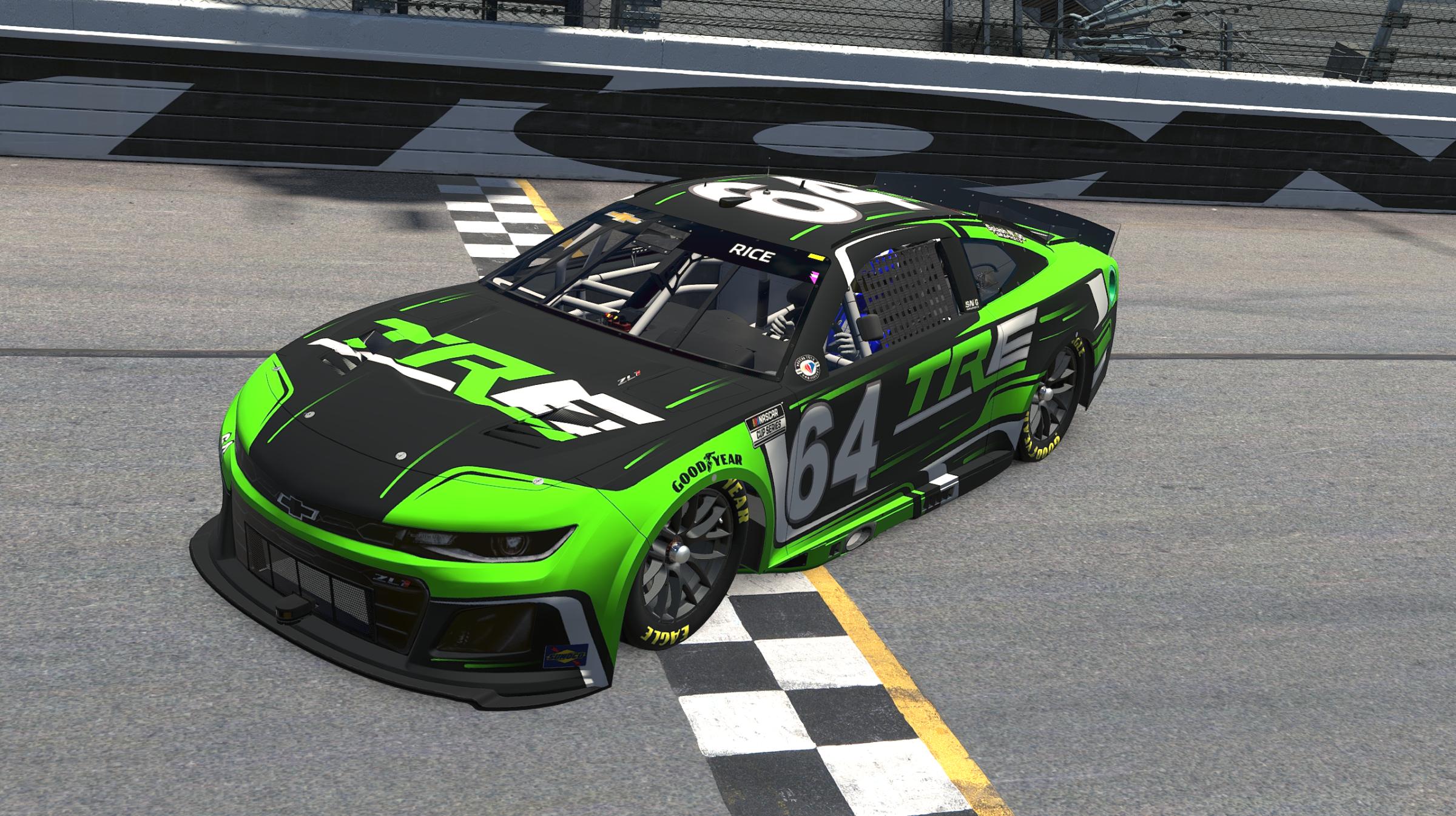 TRE Green NASCAR Next Gen Camaro by Derrick W Watson - Trading Paints