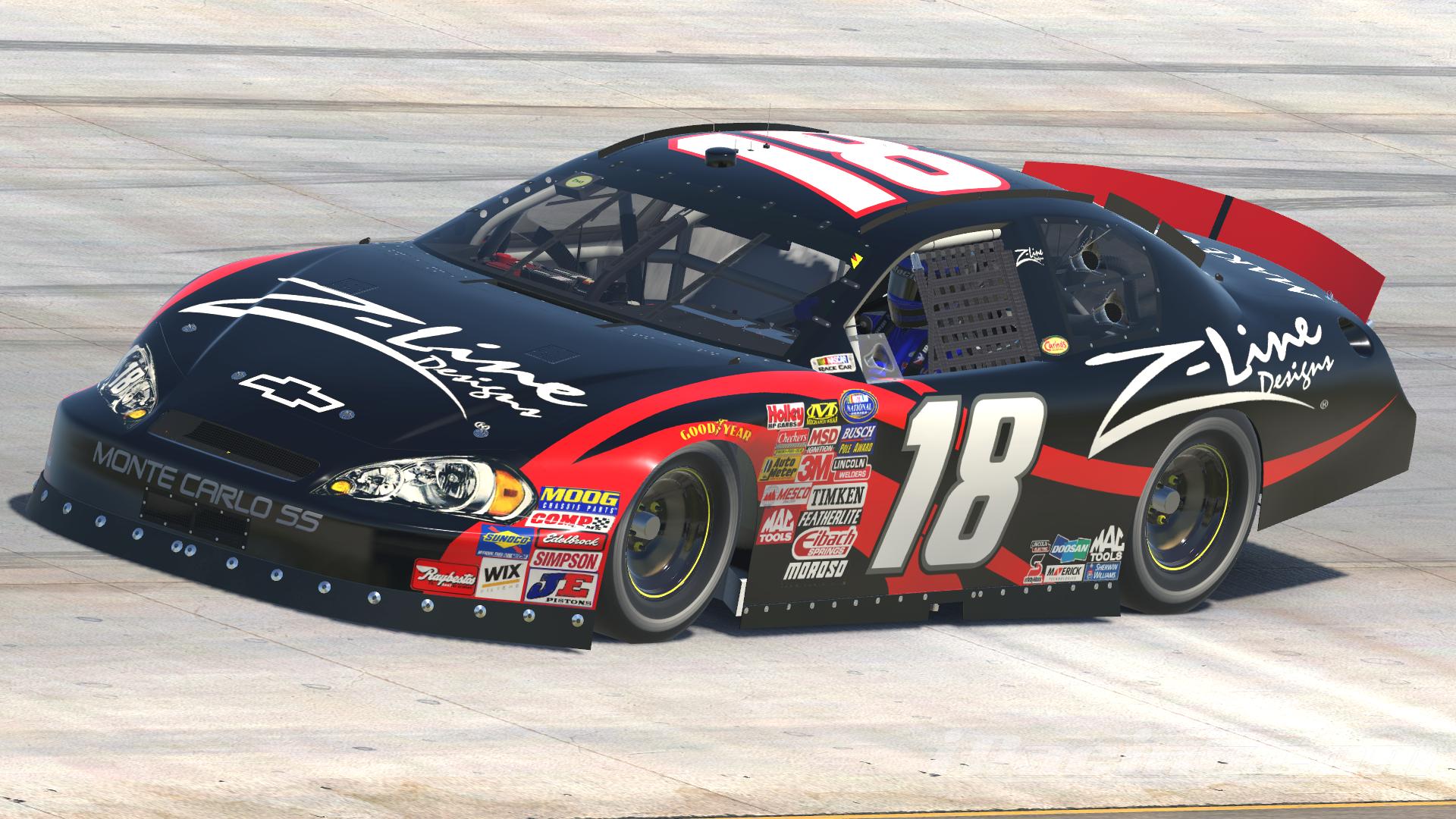 2007 Joe Gibbs Racing #18 Z-Line Designs Chevy Monte Carlo by Bryson ...