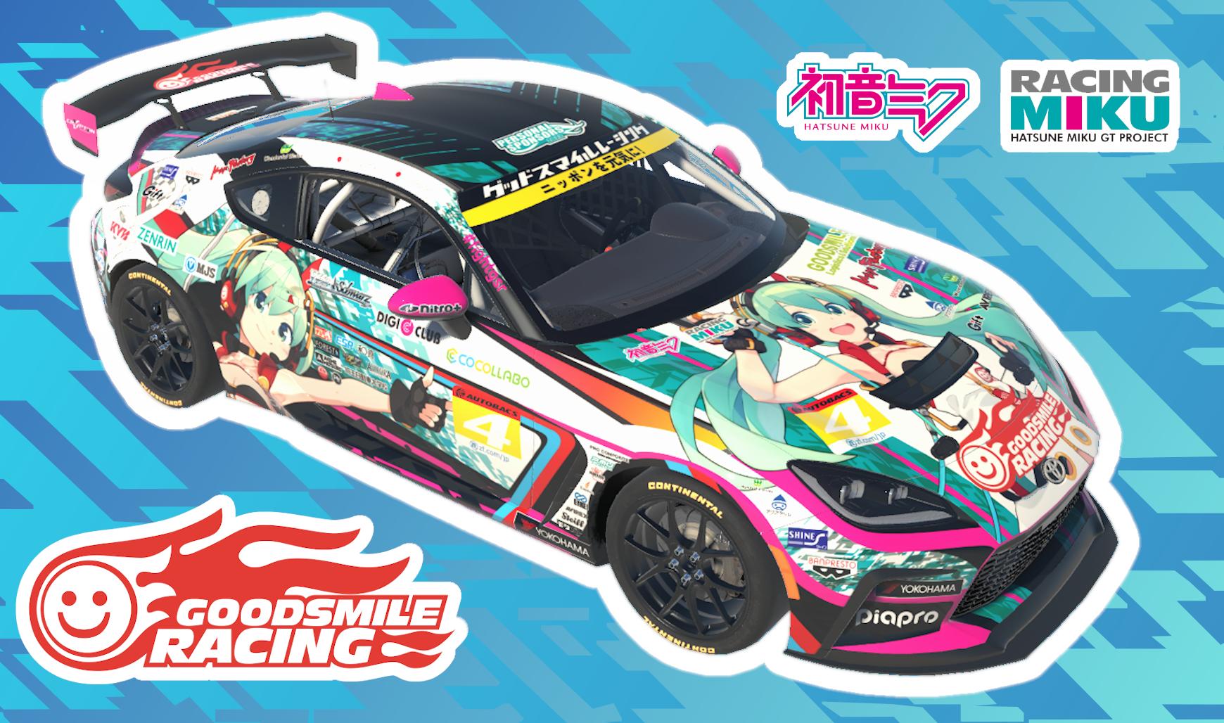 Goodsmile Racing Hatsune Miku - Toyota GR86 by Jake Gaudet - Trading Paints