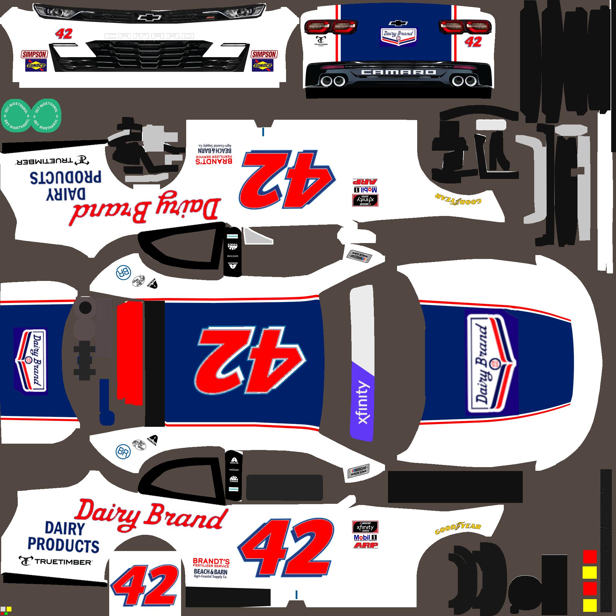 xfinity chevy 42 dairy brand by Thomas Caldwell - Trading Paints