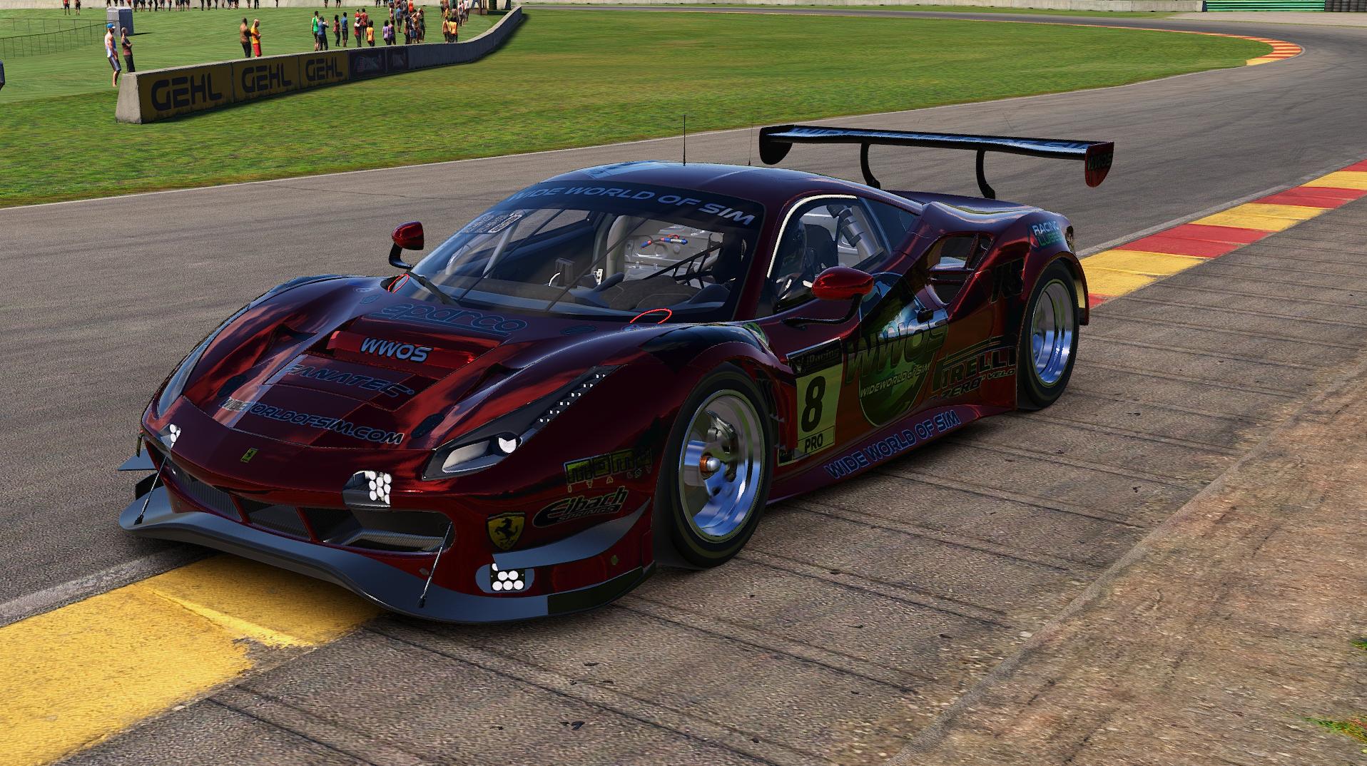 Ferrari 488 GT3 Evo 2020 - DARK RED by Scotty P. - Trading Paints