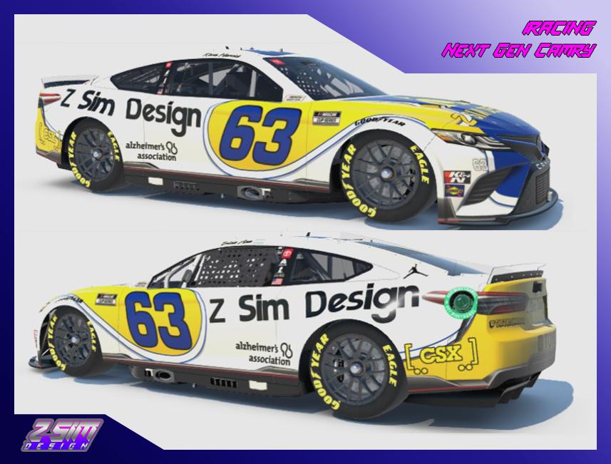 #63 Z Sim Design/Kevin Harvick Throwback Next Gen Camry by Zachary S ...