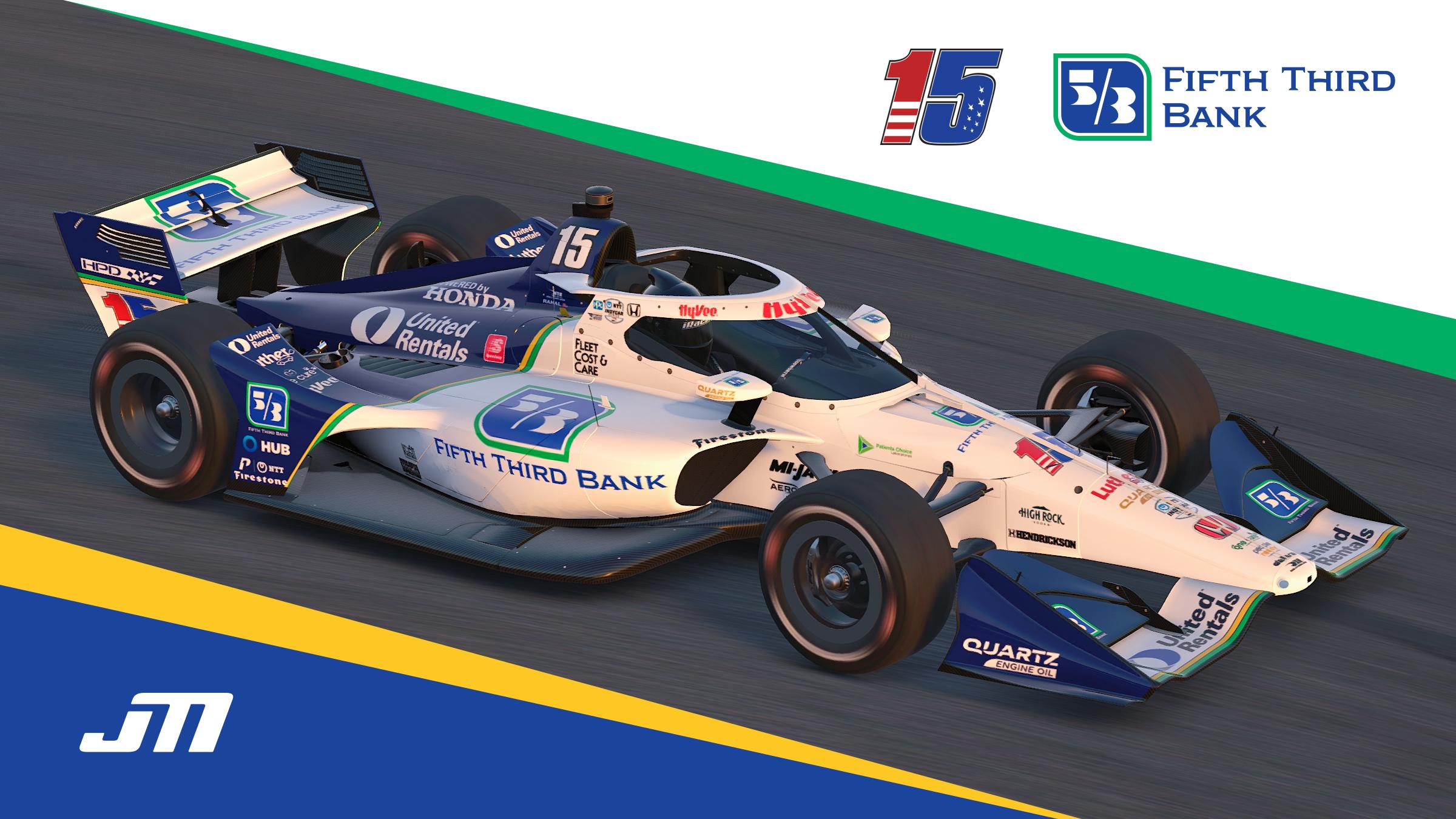 2022 Graham Rahal #15 Fifth Third Bank IndyCar with Custom Number by ...