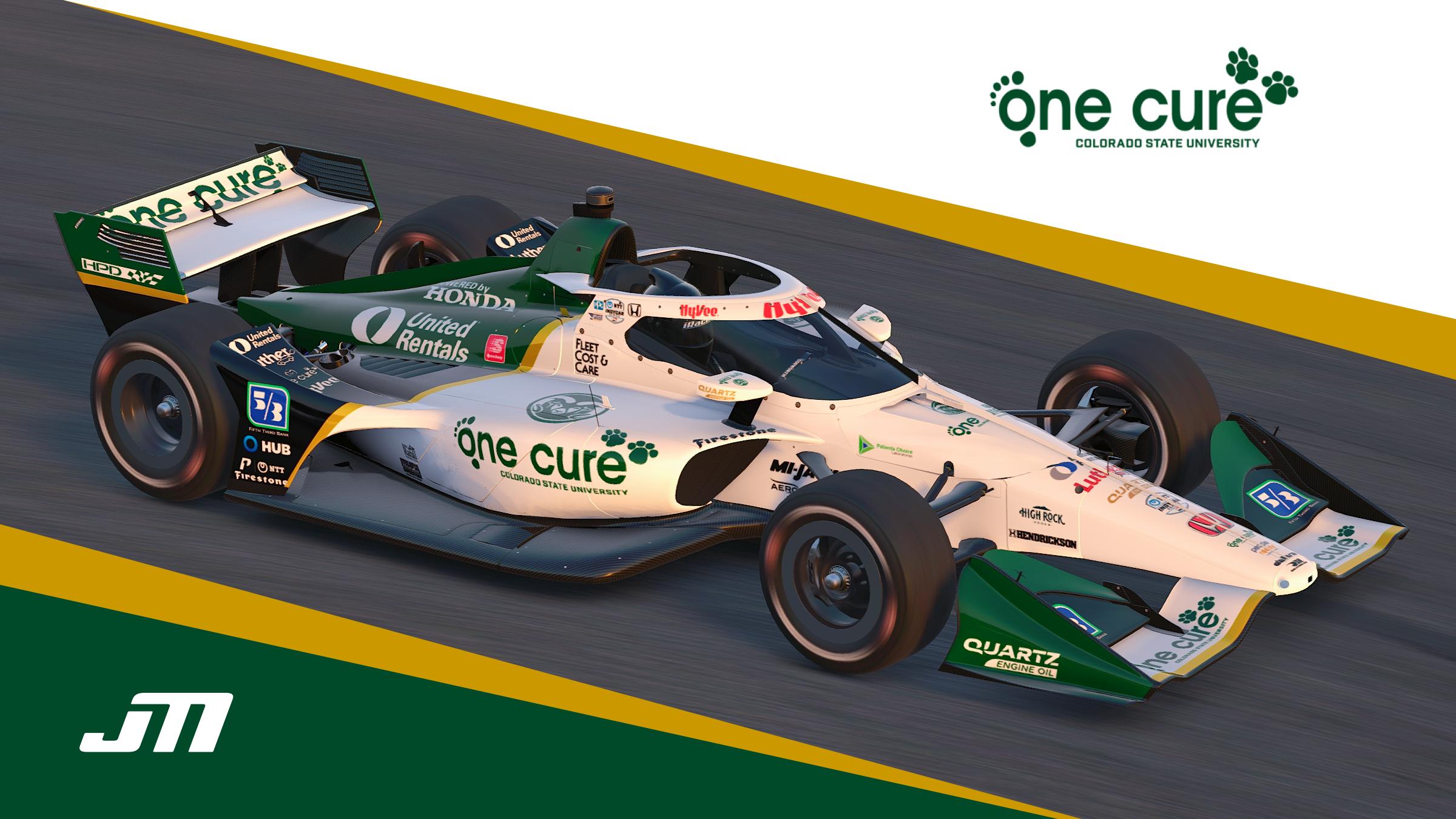 2022 Graham Rahal One Cure IndyCar by Jeff McKeand - Trading Paints