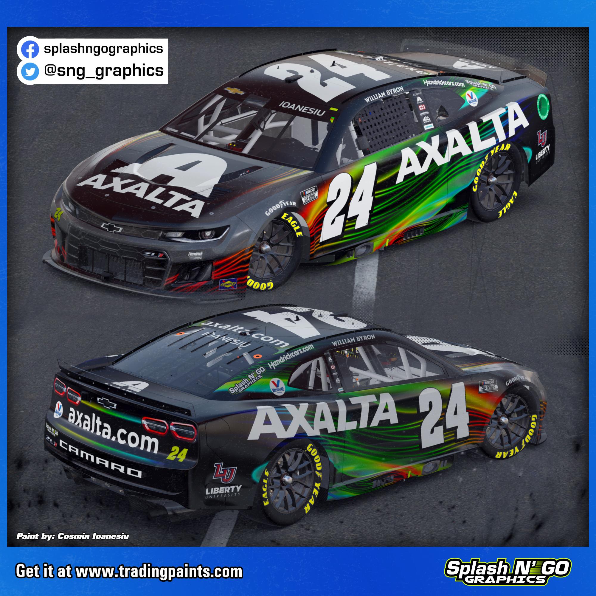 William Byron Axalta ColorWaves Fictional #24 by Cosmin I. - Trading Paints