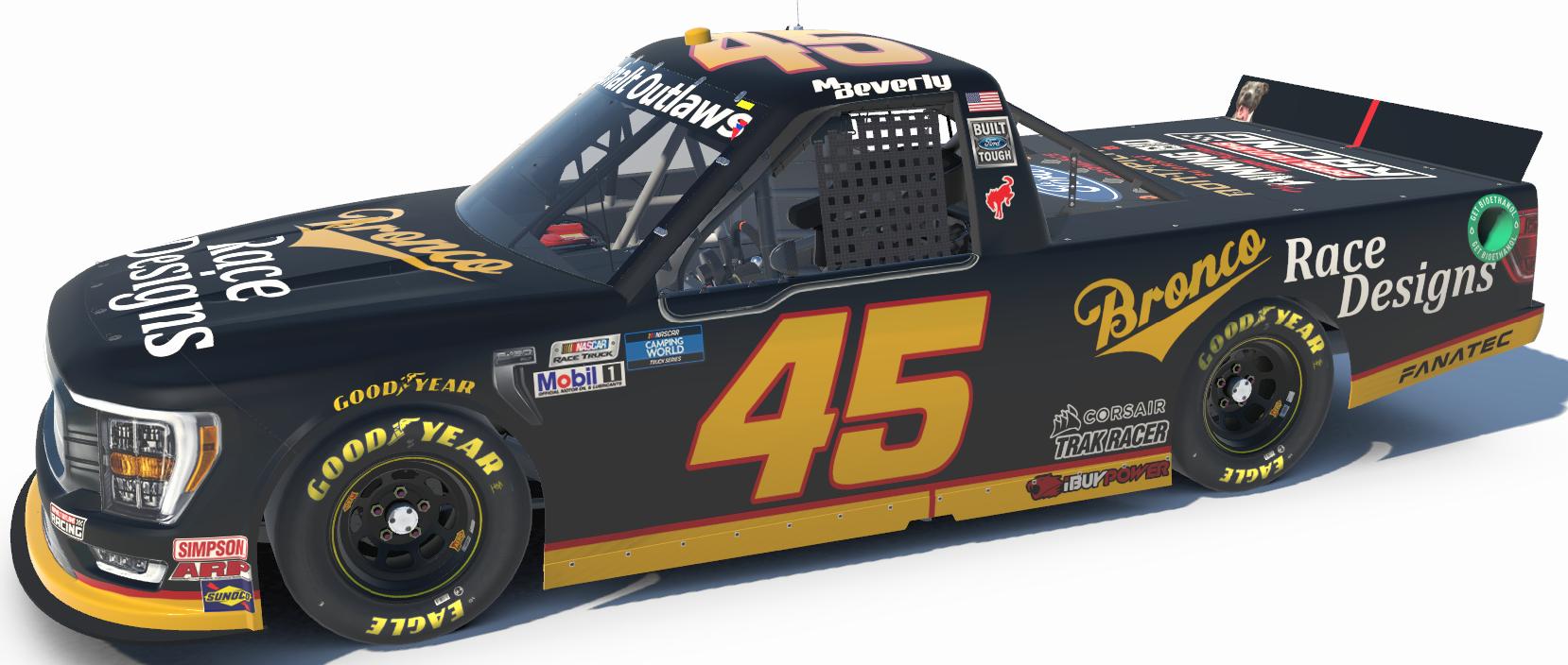 #45 Bronco Race Designs Miller Throwback by Mark B. - Trading Paints