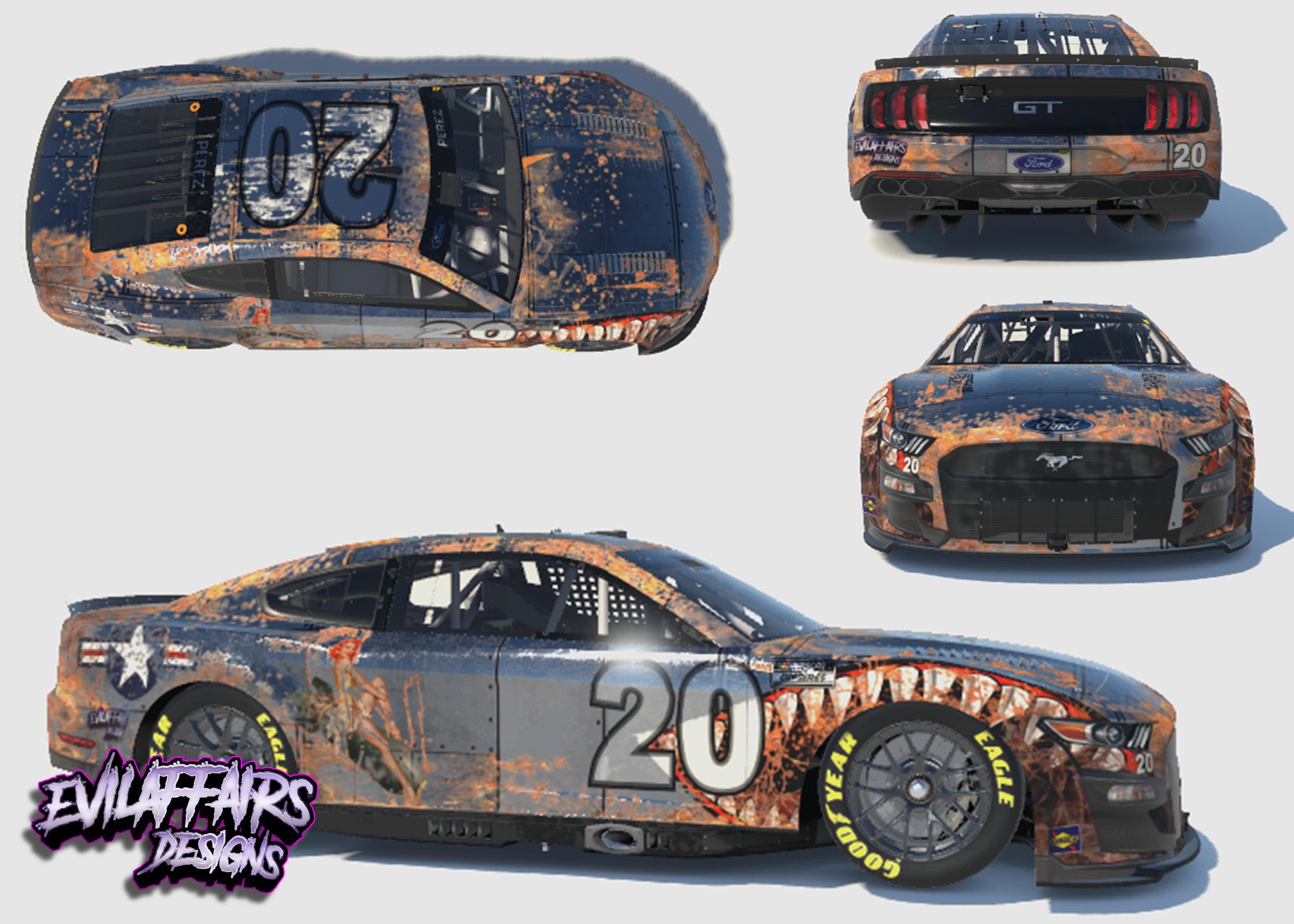 RUSTED CHROME W/PINUP GIRL by Rafael Perez2 - Trading Paints