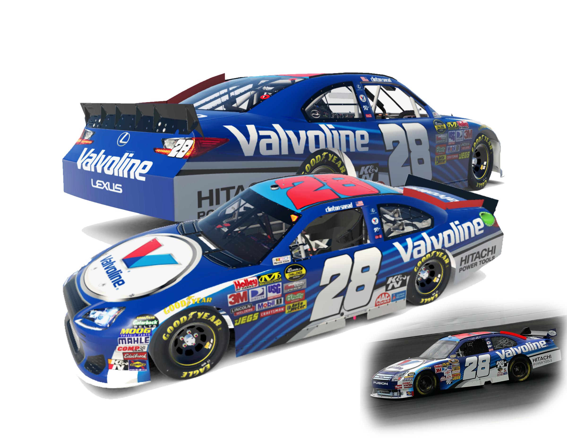 Valvoline Lexus RC-F - Custom Number 28 by Clinton Snead - Trading Paints