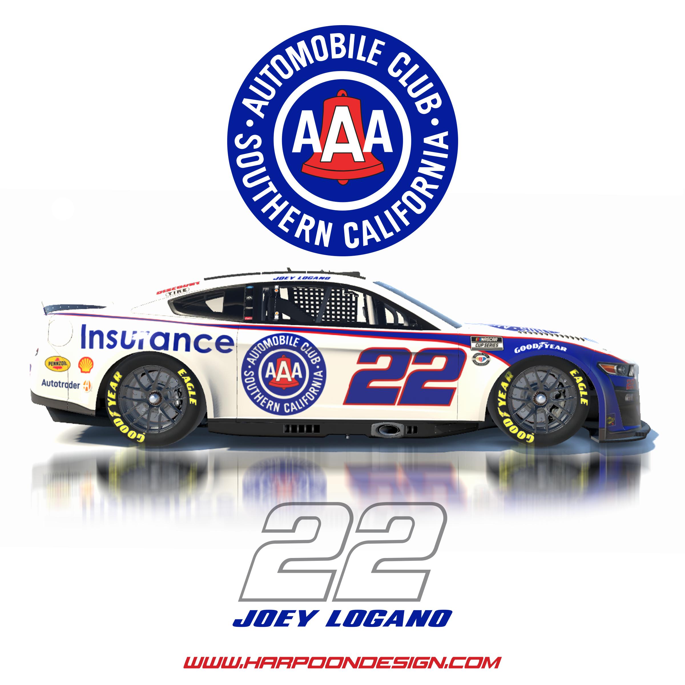 2023 Joey Logano AAA Auto Club Mustang No Num by Brantley Roden ...