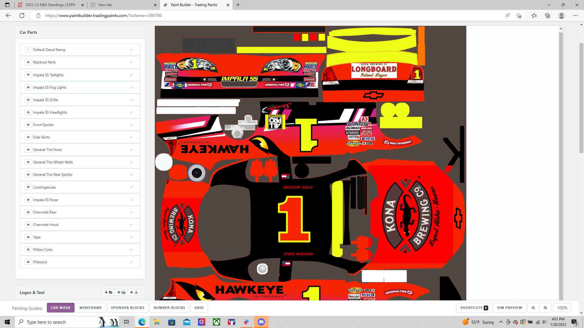 KONA BREWING/HAWKEYE ARCA by Stephen Melnick - Trading Paints