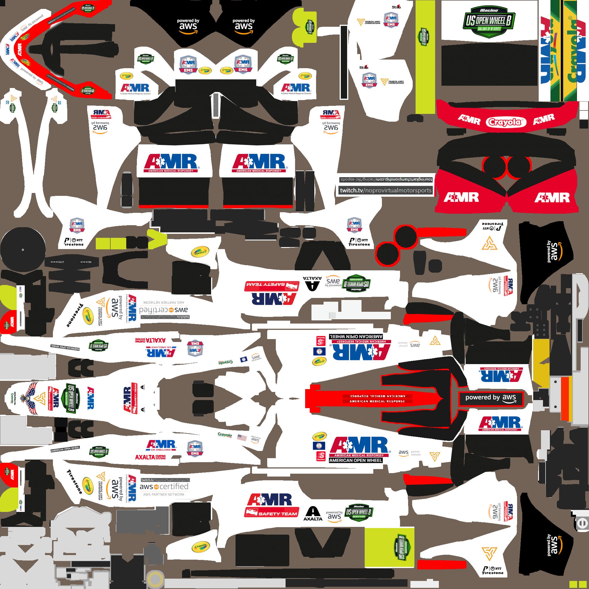 US OPEN WHEEL Dallara IR18 TKC AMR safety10(without indycar logos) oval ...