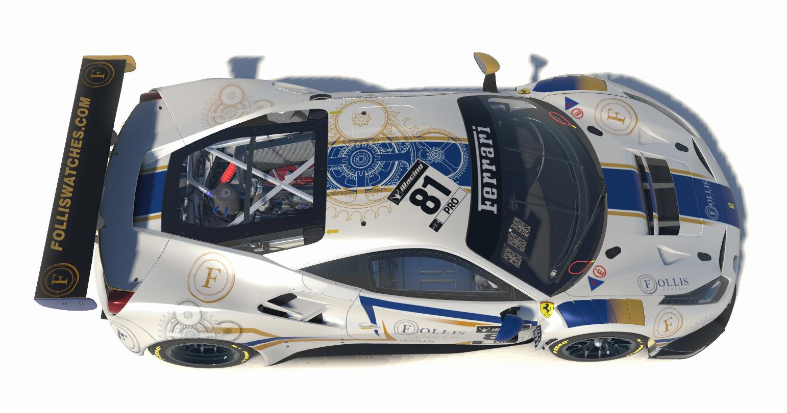 FOLLIS WATCHES F488 GT3 EVO 2023 by Pieter Cuypers - Trading Paints