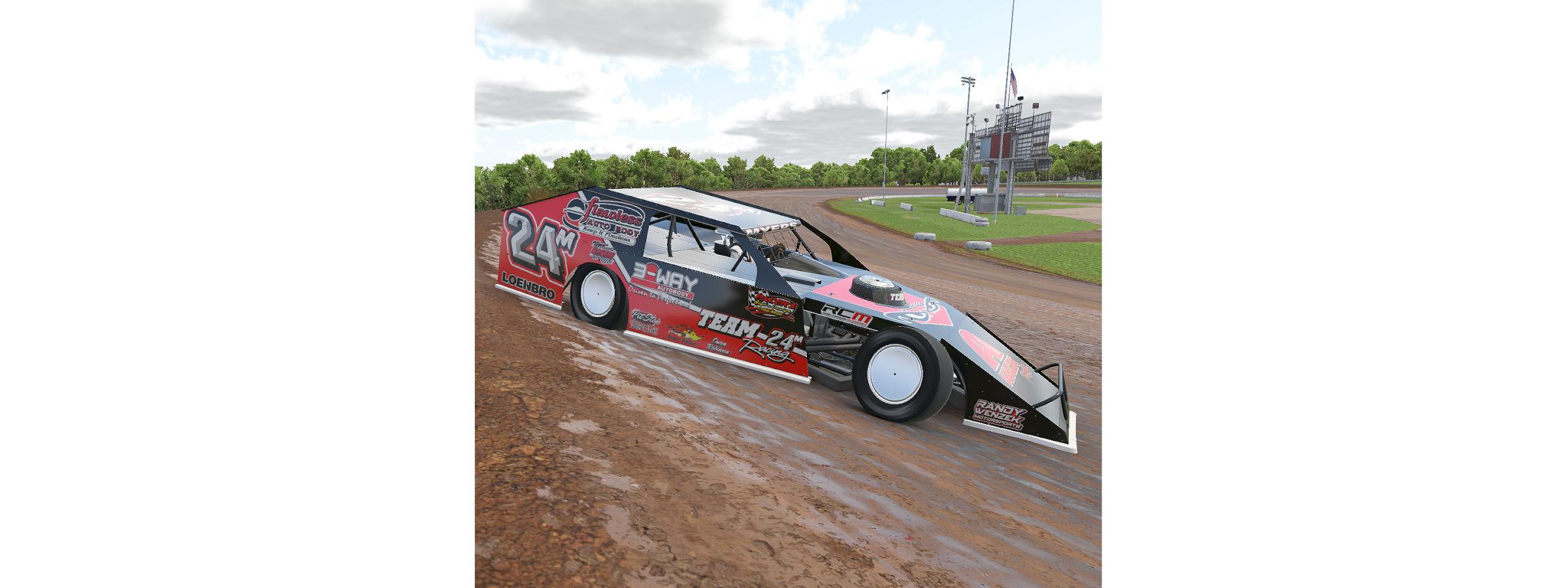 IAN RED WHITE BLACK 001 by Warren Samoy - Trading Paints