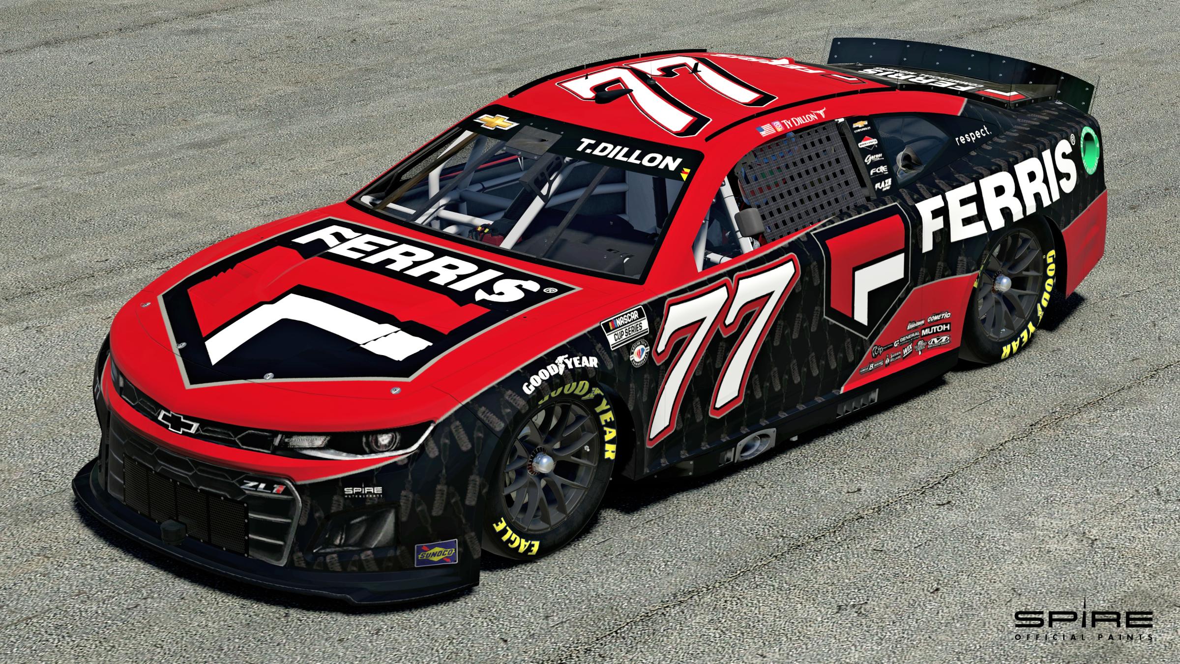 Official 2023 #77 Ty Dillon Ferris With Numbers by Spire Motorsports ...