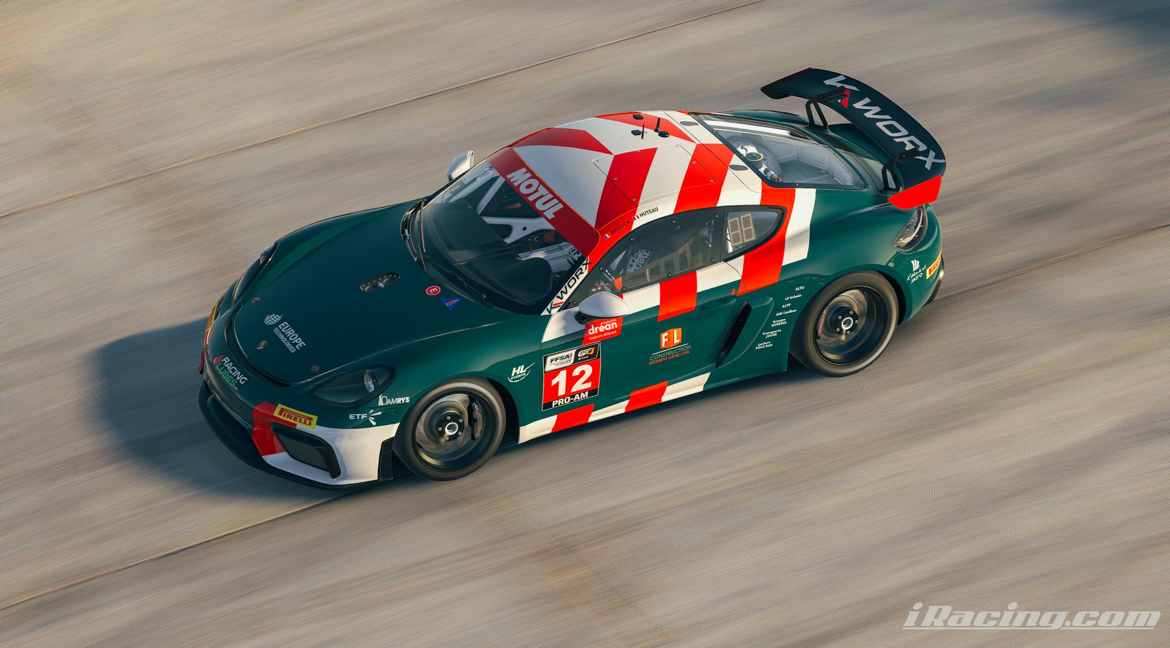 K-Worx Racing FFSA GT4 PRO-AM Porsche 718 Cayman GT4 RS Clubsport #12 ...