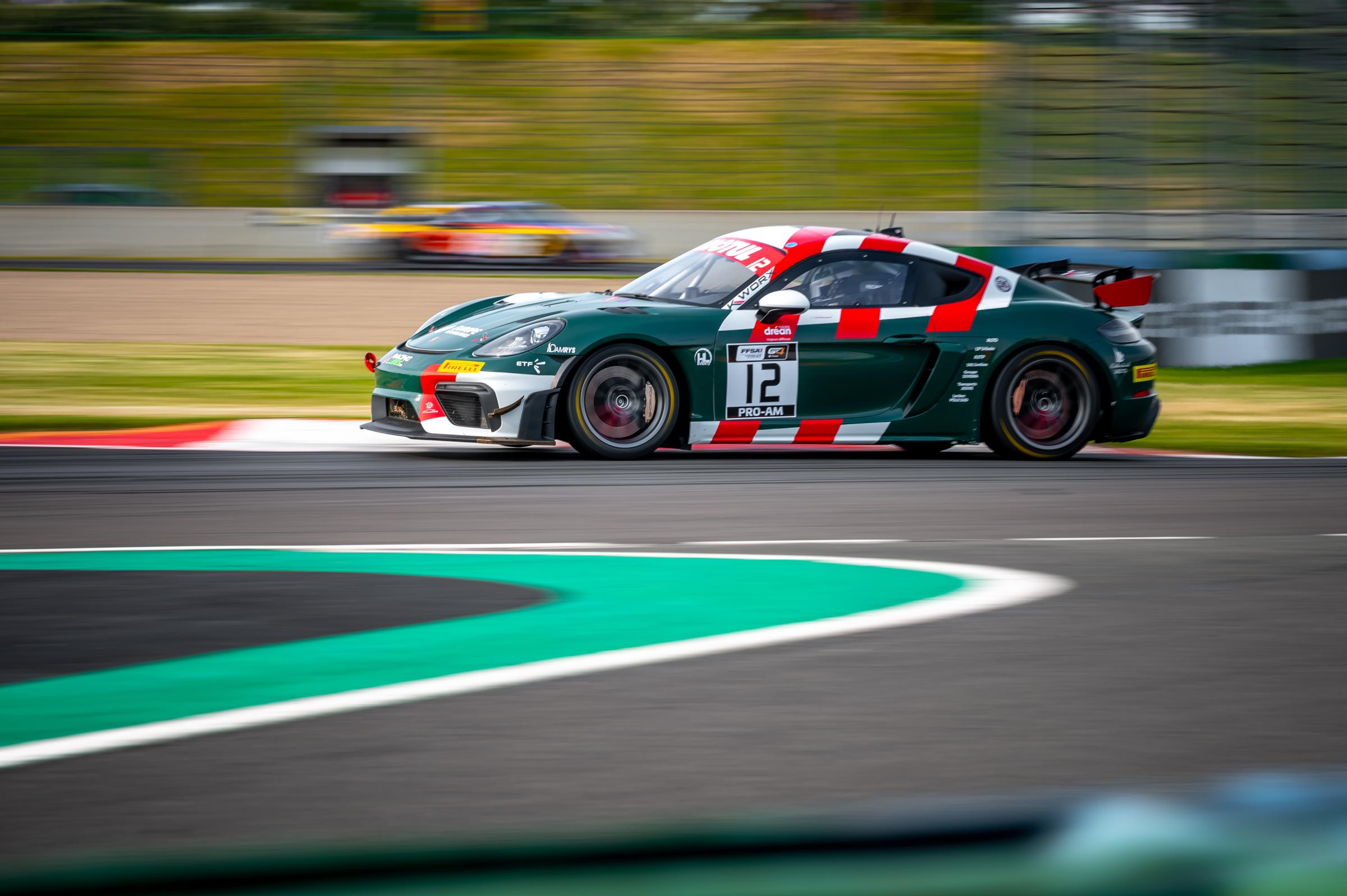 K-Worx Racing FFSA GT4 PRO-AM Porsche 718 Cayman GT4 RS Clubsport #12 ...