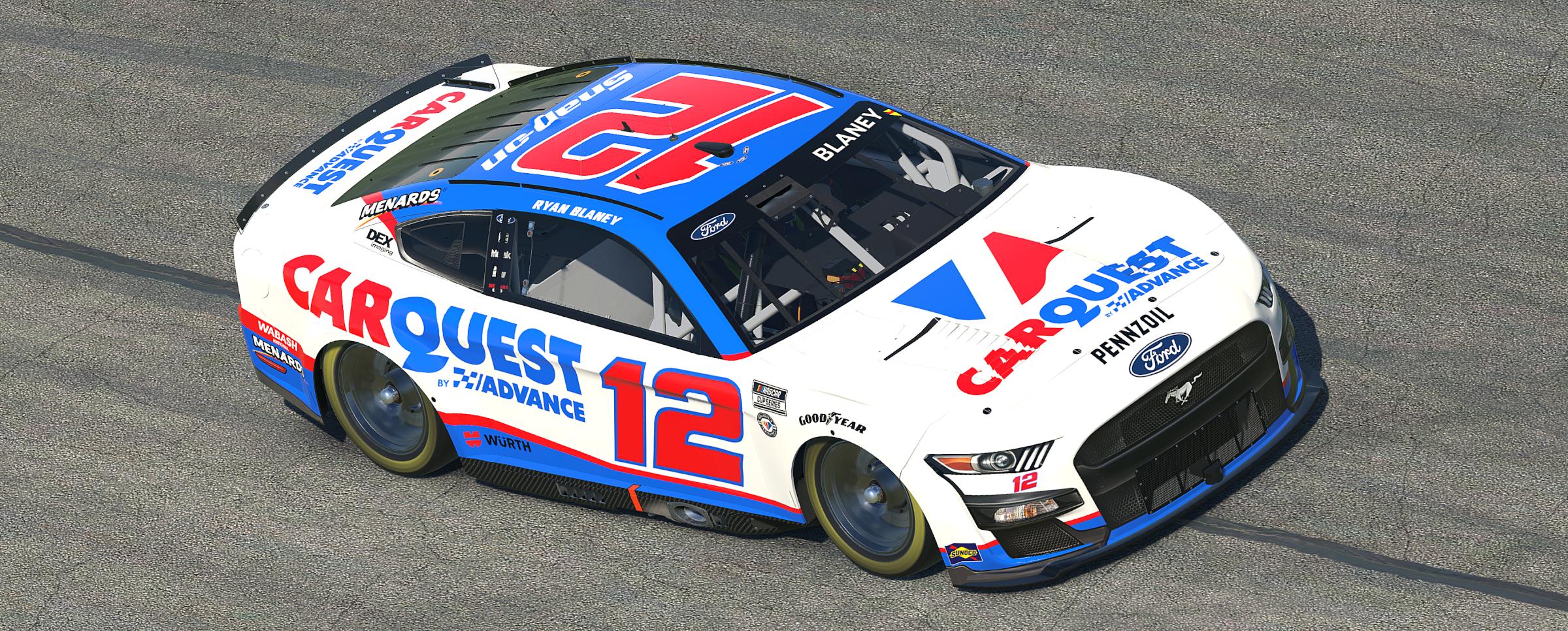 Ryan Blaney 2023 CarQuest Ford Mustang by Nathaniel O. - Trading Paints