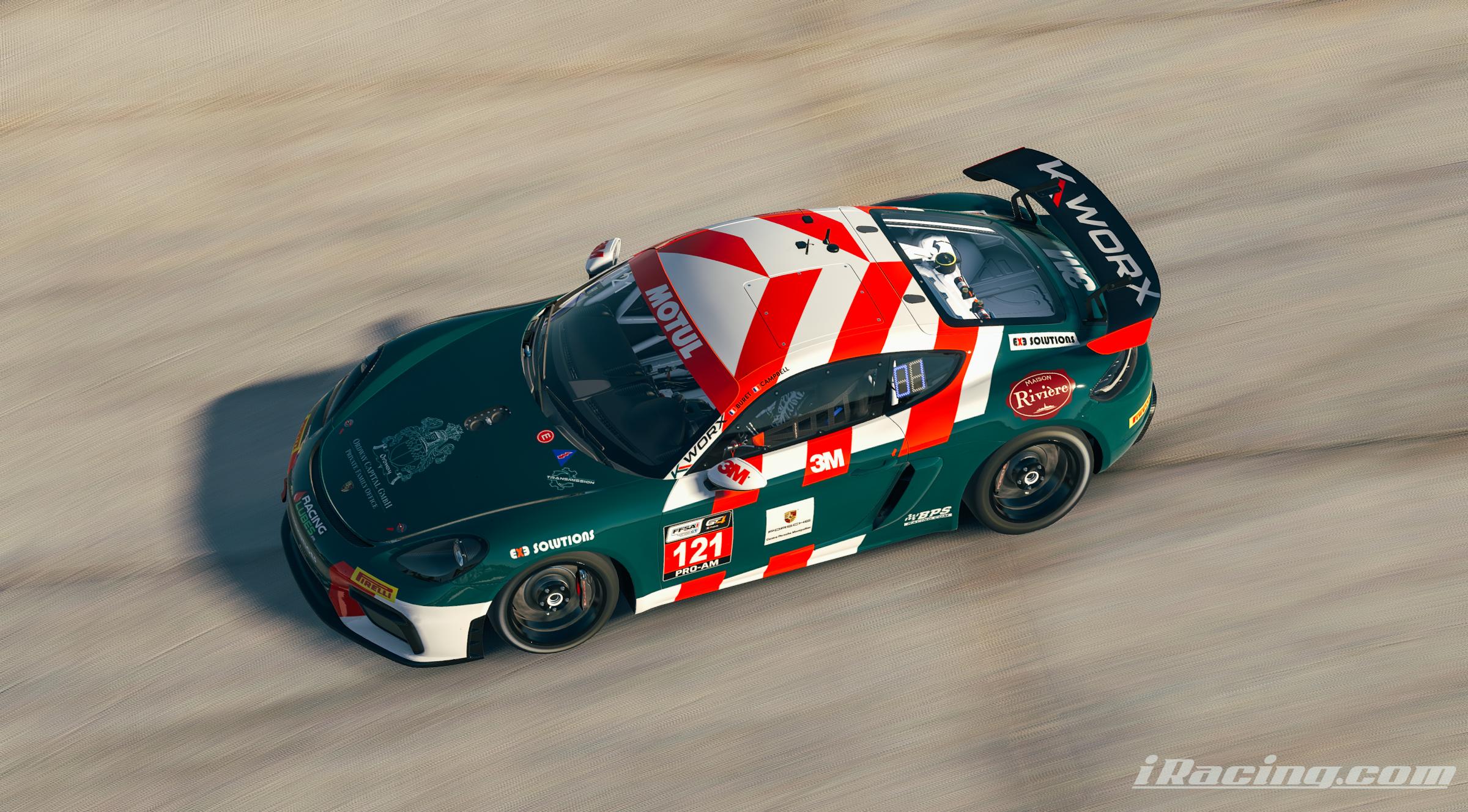 K-Worx Racing FFSA GT4 PRO-AM Porsche 718 Cayman GT4 RS Clubsport #121 ...