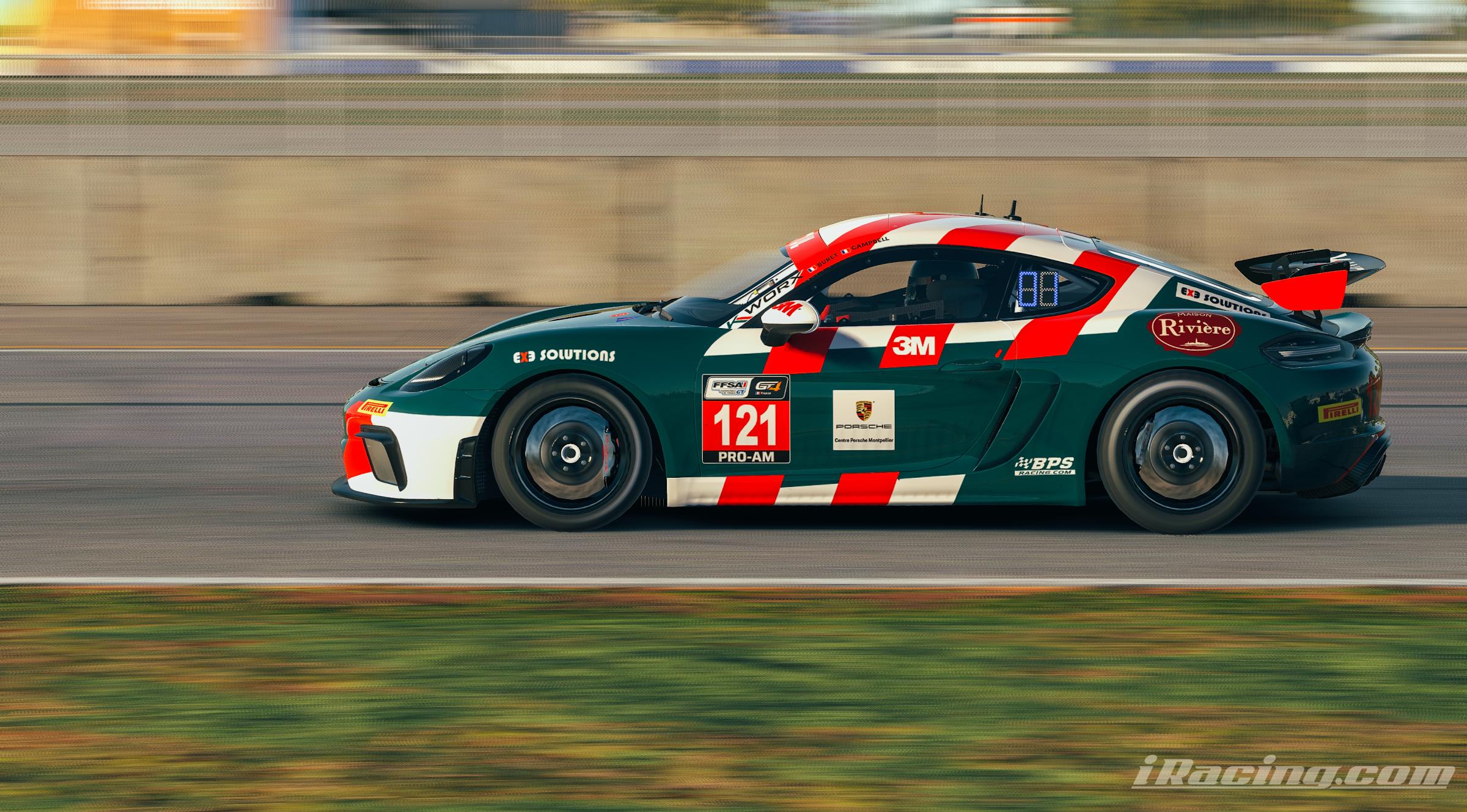 K-Worx Racing FFSA GT4 PRO-AM Porsche 718 Cayman GT4 RS Clubsport #121 ...