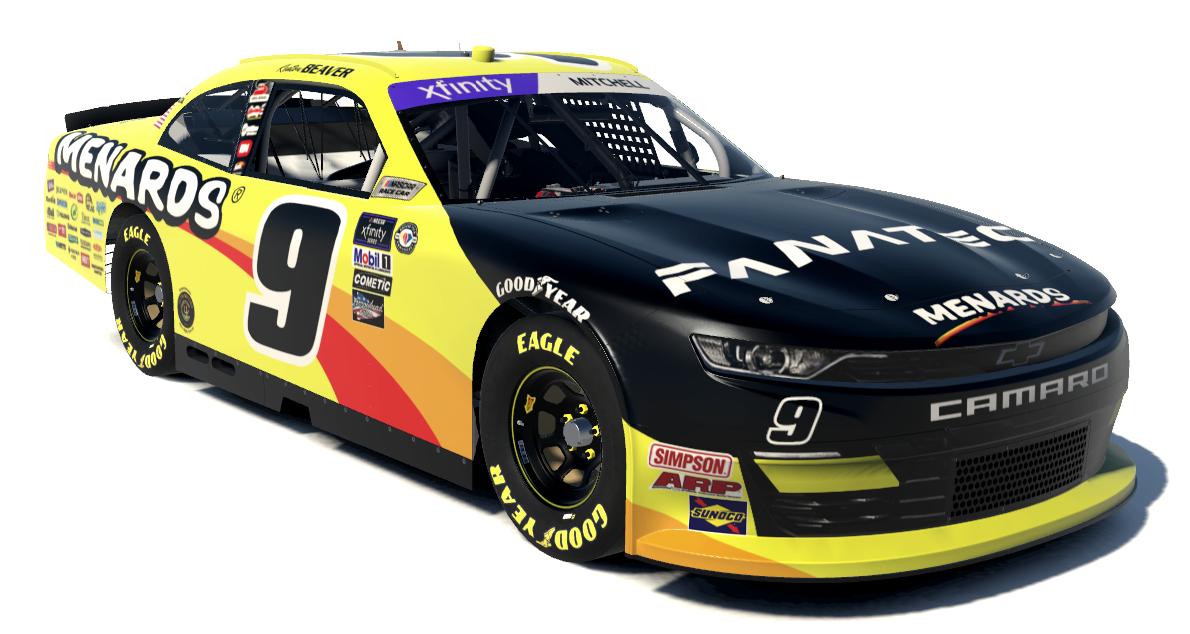Keaton Beaver #9 - NASCAR XFINITY Chevrolet Camaro - Menards / Fanatec ...