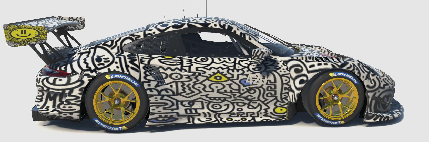 Mr Doodle Porsche 911R GT3 by Todd Schwarz - Trading Paints