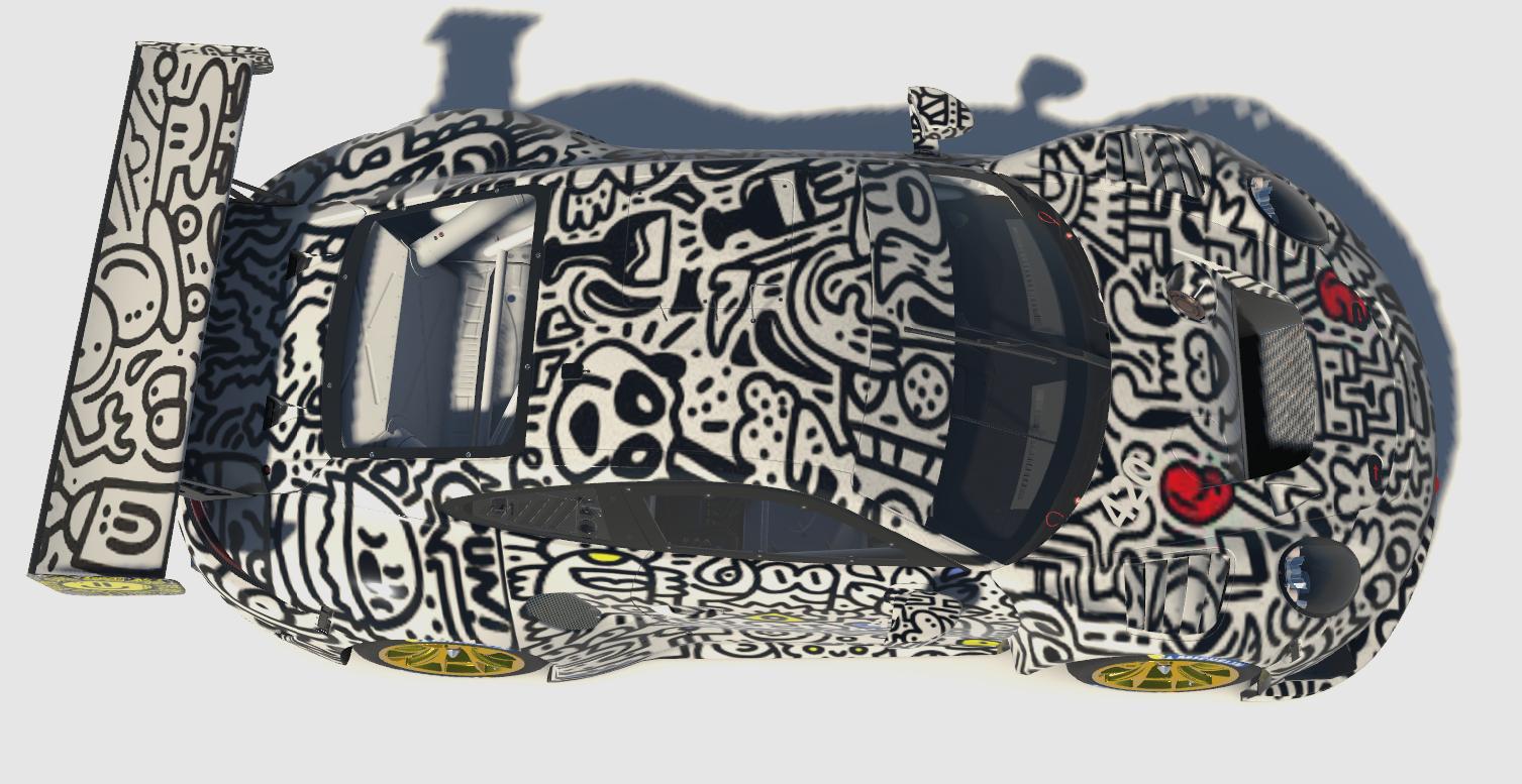 Mr Doodle Porsche 911R GT3 by Todd Schwarz - Trading Paints