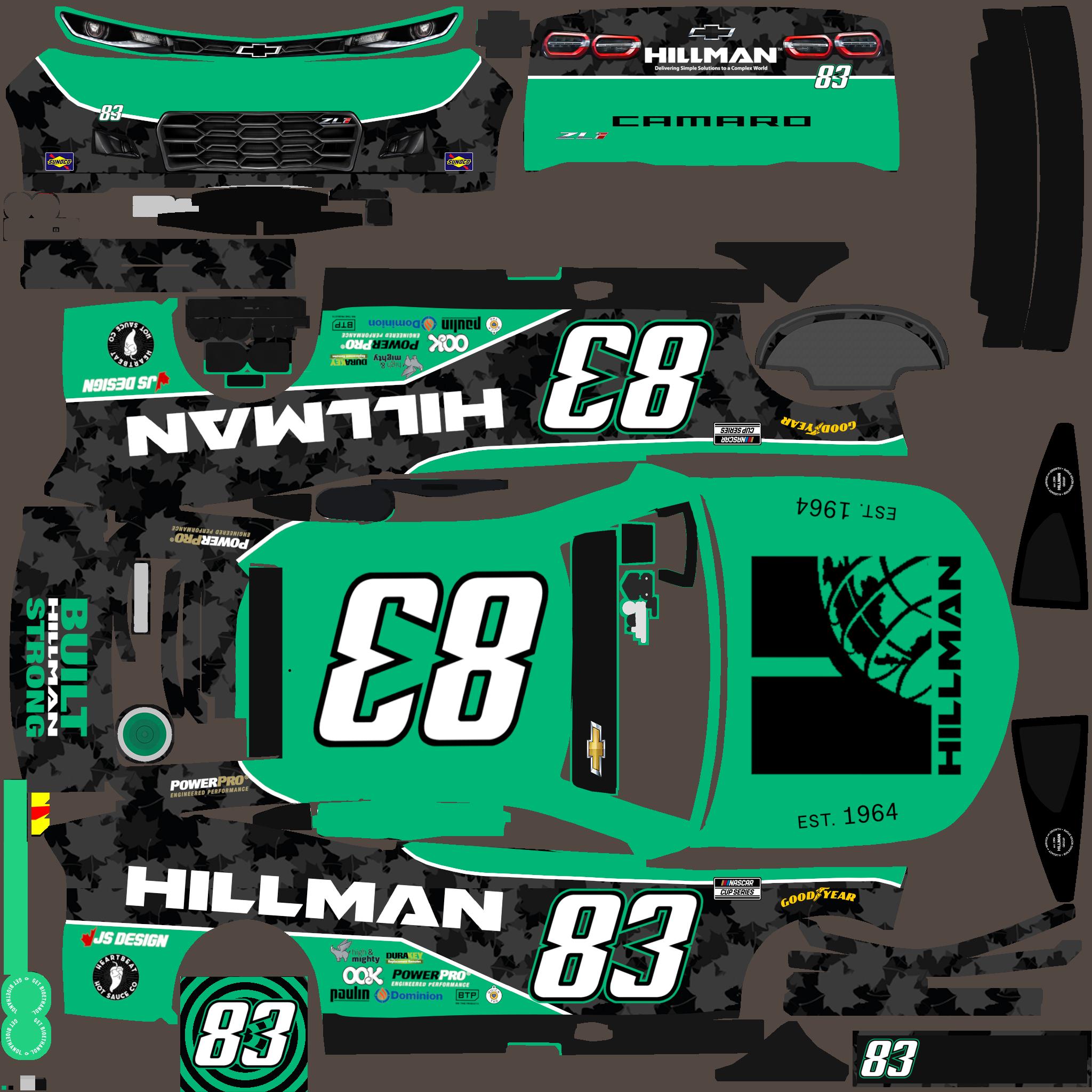 #83 The Hillman Group Chevy by Jordan S. - Trading Paints