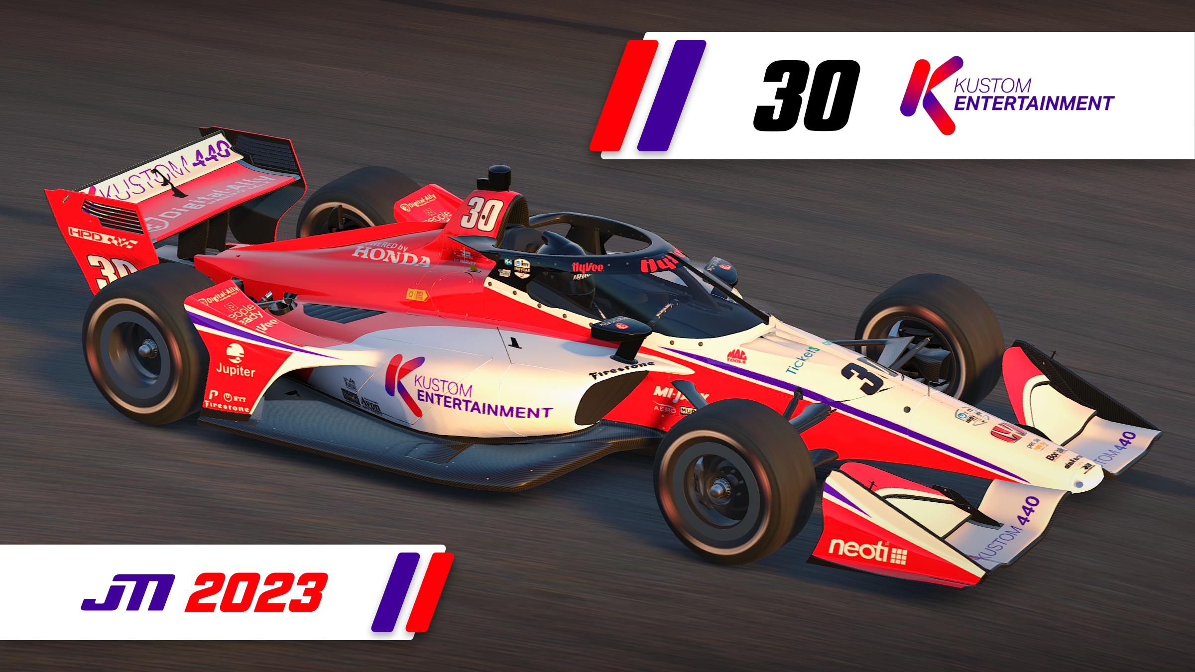 2023 Jack Harvey #30 Kustom Entertainment Dallara IR18 with Custom ...