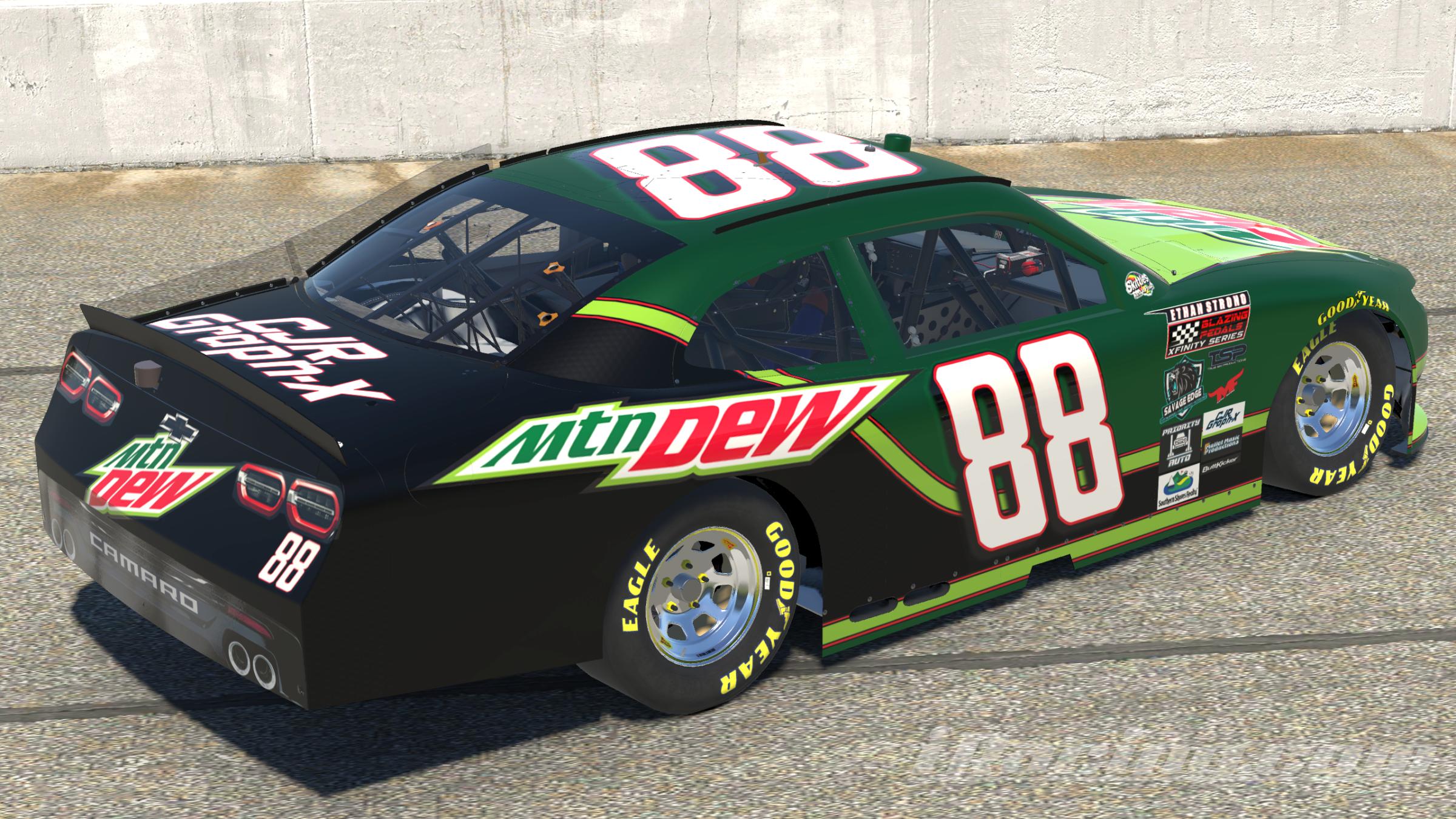 MTN Dew Green Xfinity BPL Custom #88 by Corey Rutherford - Trading Paints
