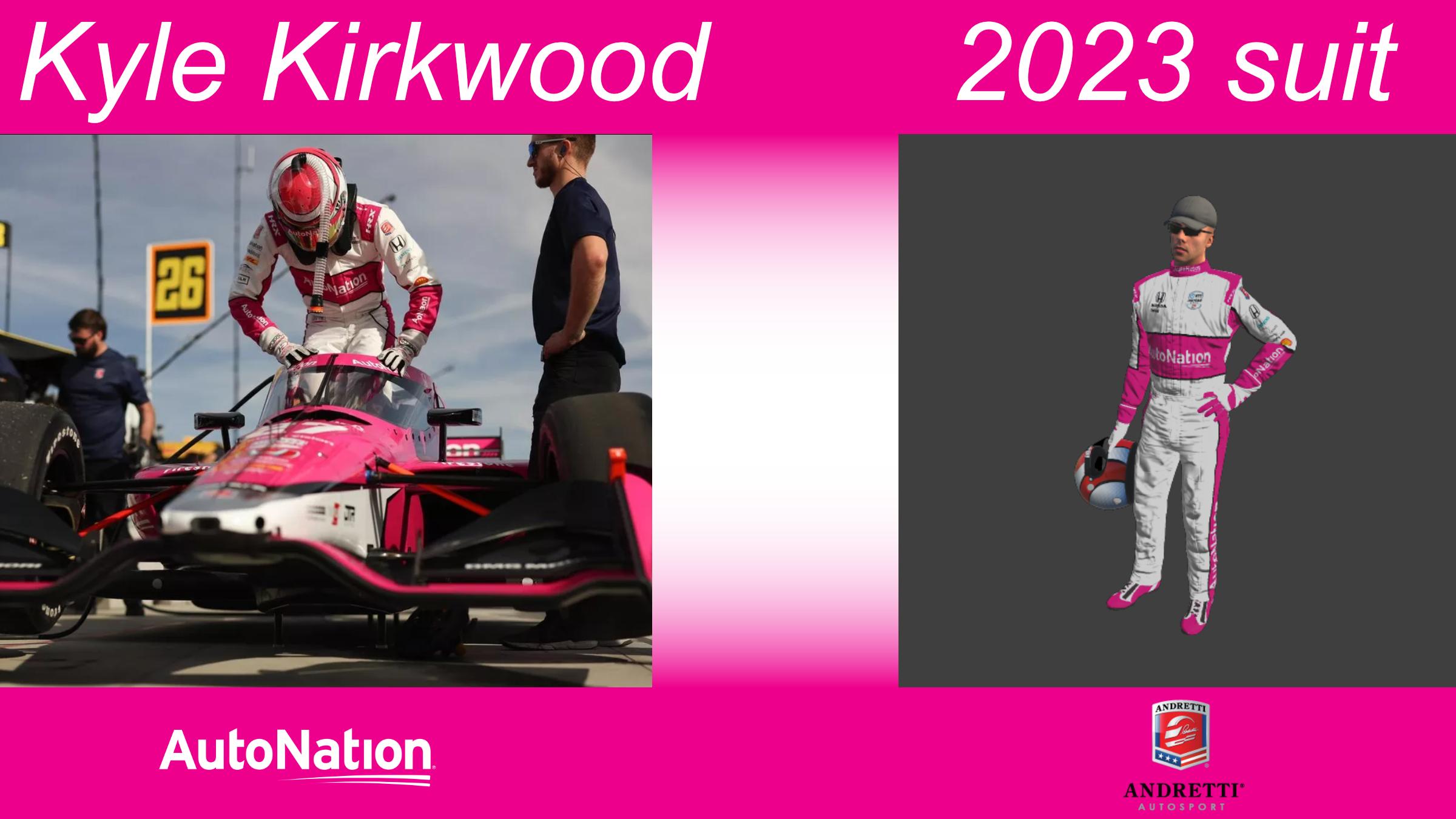 Kyle Kirkwood 2023 AutoNation suit by Steven Meehan - Trading Paints