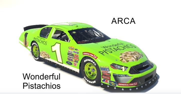 Wonderful Pistachios ARCA Ford Mustang by Michael M. - Trading Paints
