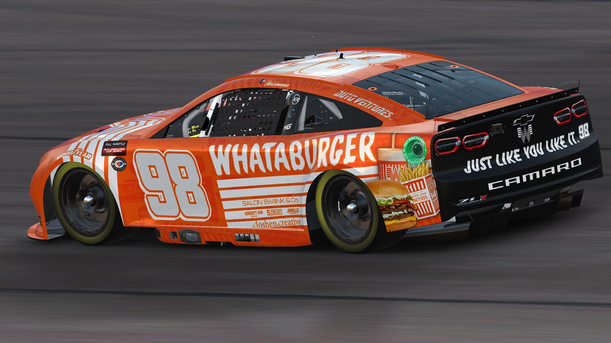 #98 Whataburger Next Gen Camaro by Jeremy Richmond - Trading Paints